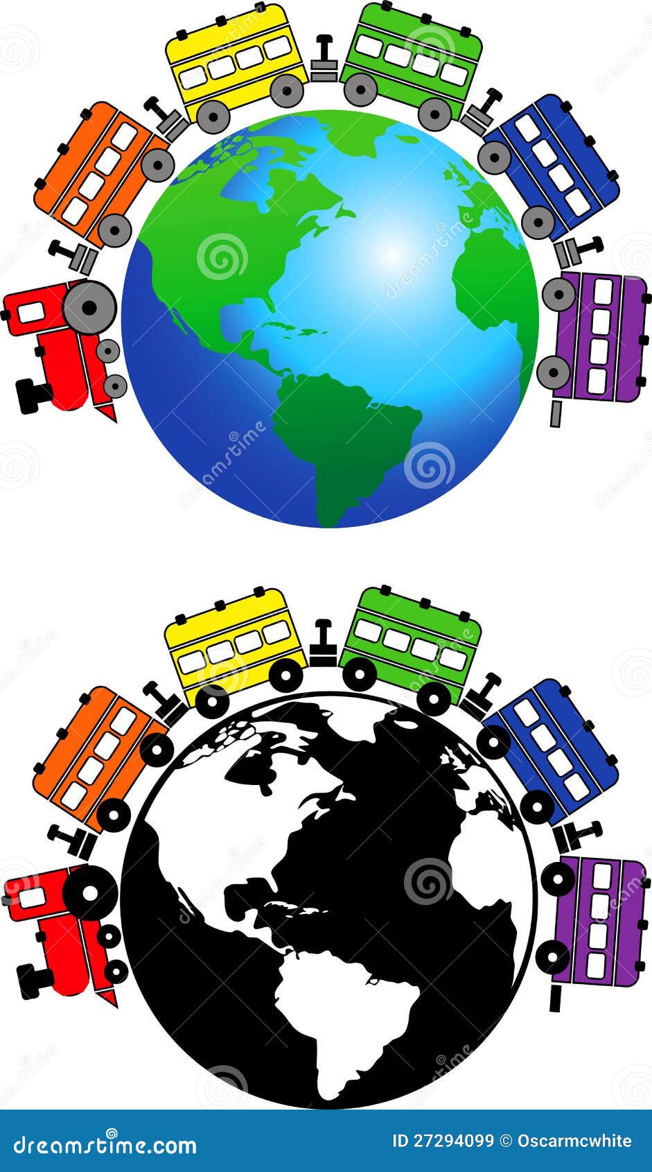 Rainbow train stock vector. Illustration of allegory - 27294099