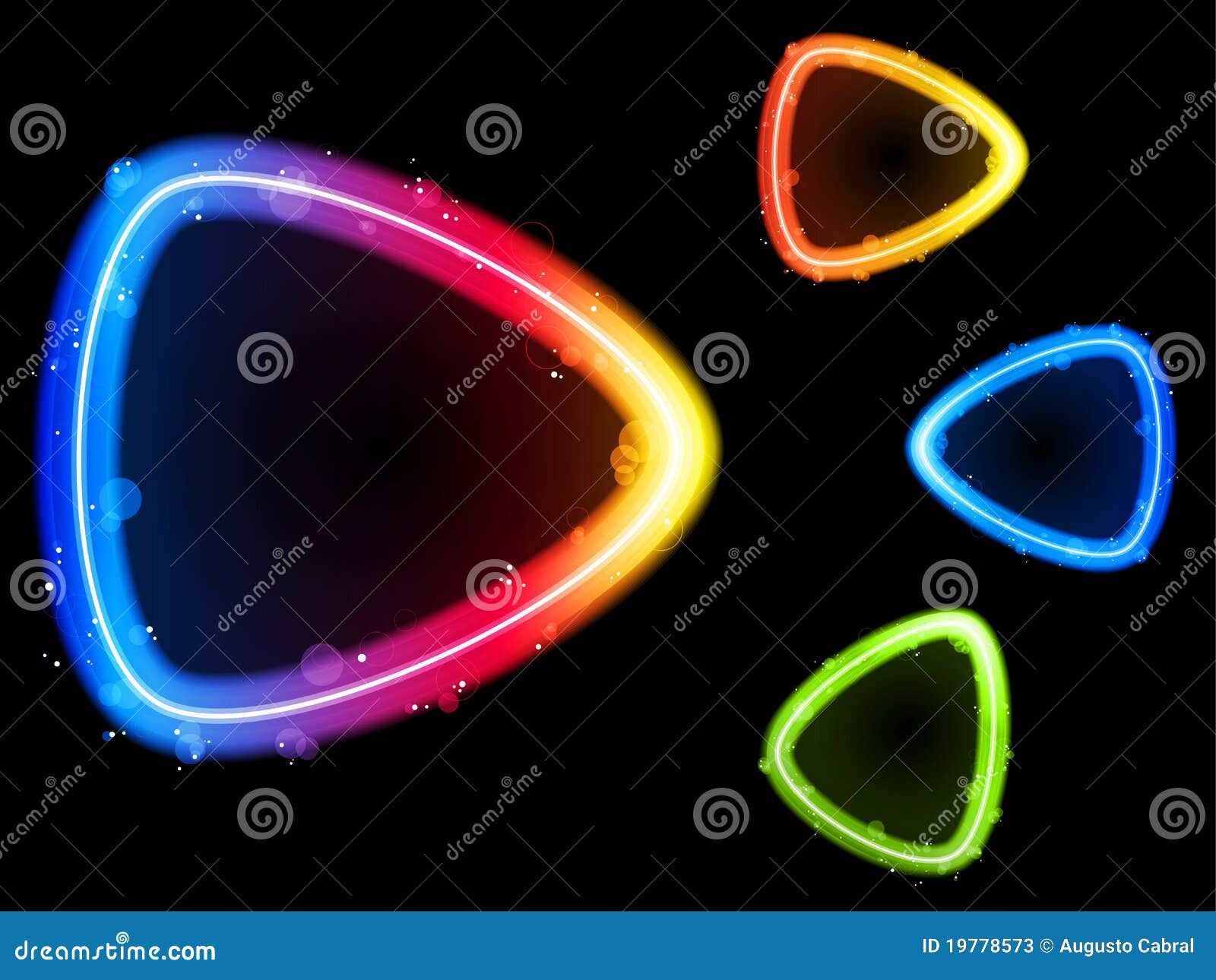 Rainbow Triangle Border Background Vector Illustration | CartoonDealer ...
