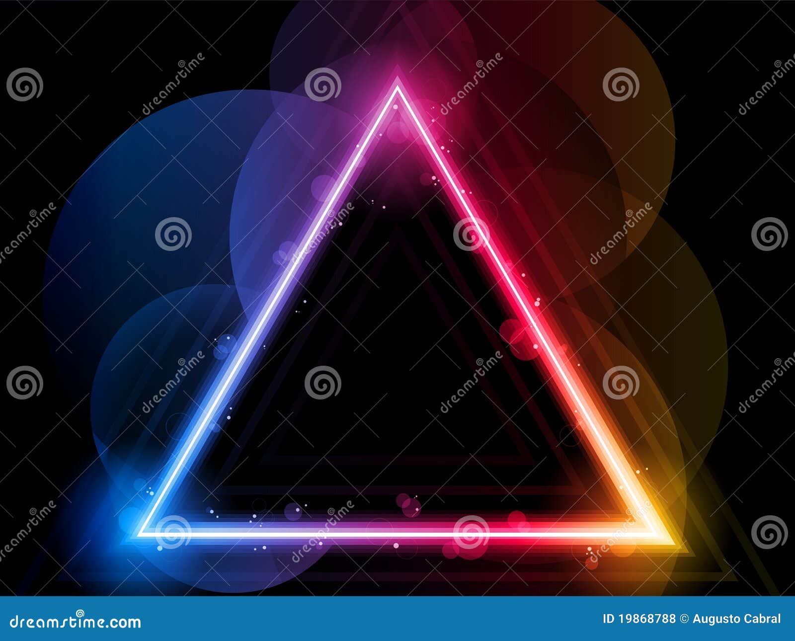 Rainbow Triangle Border Background Vector Illustration | CartoonDealer ...