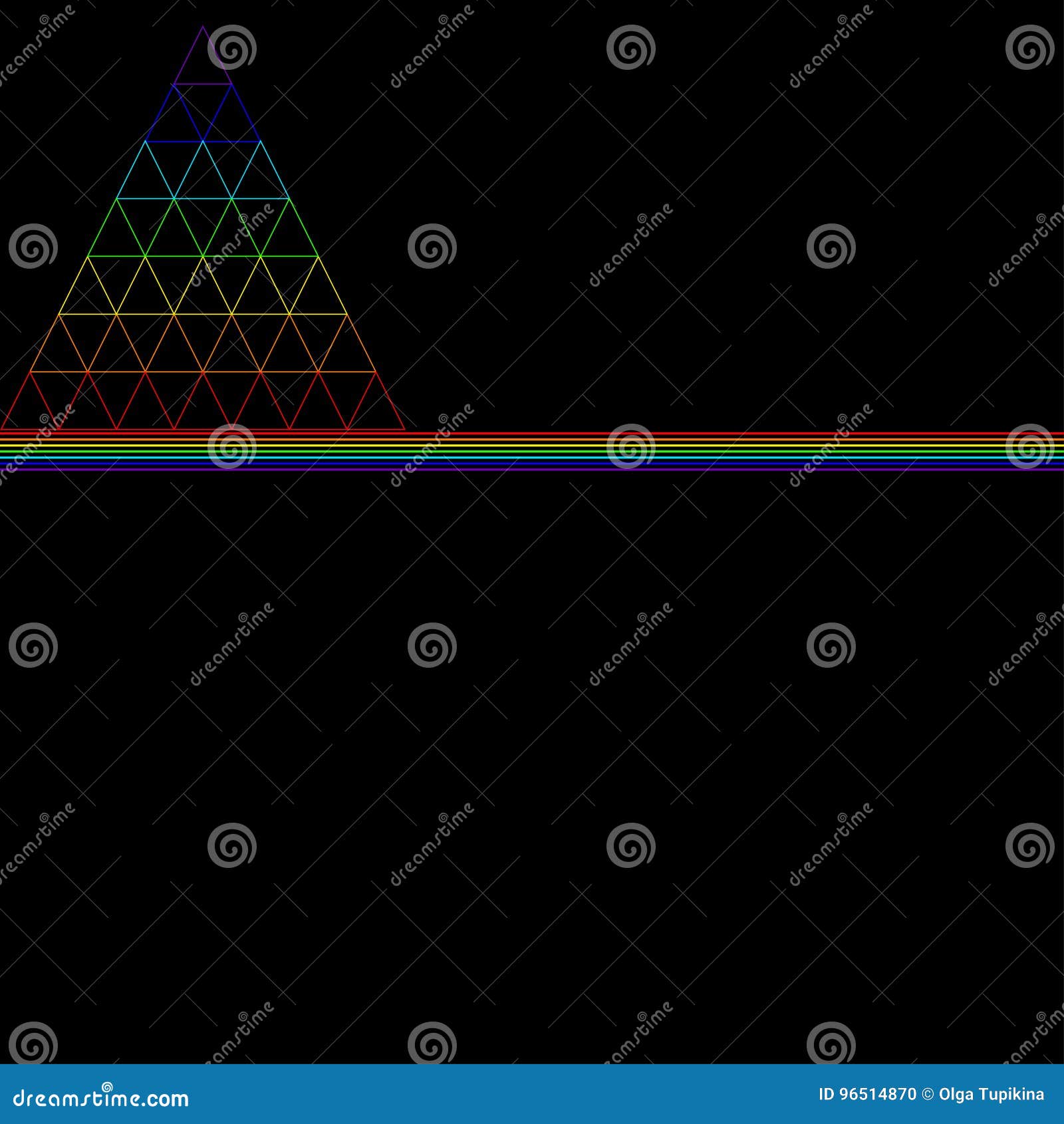 The Rainbow Triangle, Consisting of Many Small Triangles, Consisting of ...