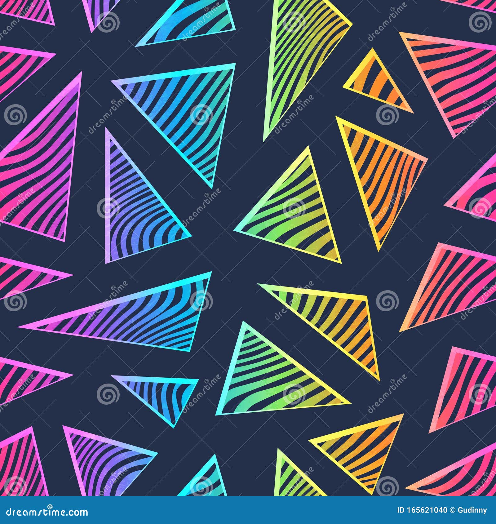 Rainbow Triangle Border Background Vector Illustration | CartoonDealer ...