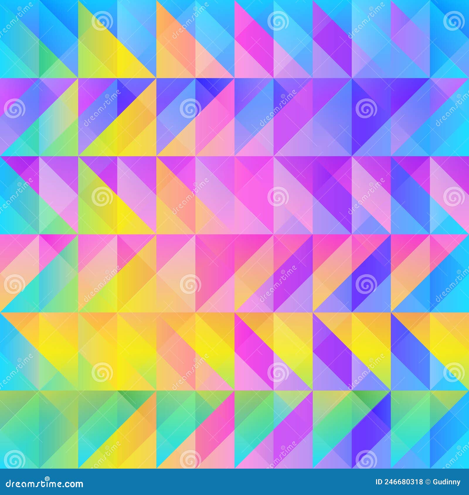 Rainbow triangle pattern stock vector. Illustration of design - 246680318