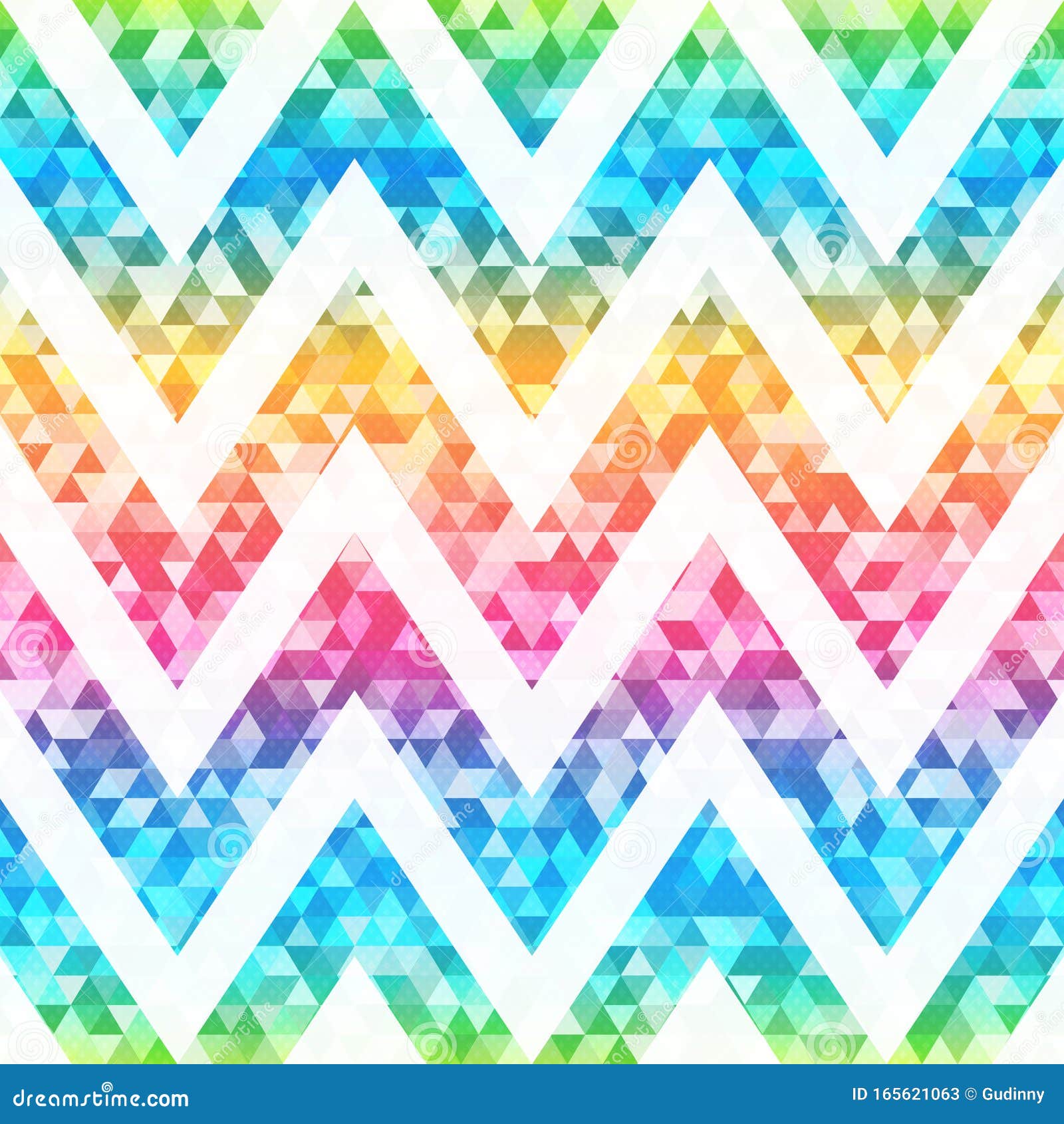 Rainbow Triangle Seamless Pattern Stock Vector - Illustration of bright ...
