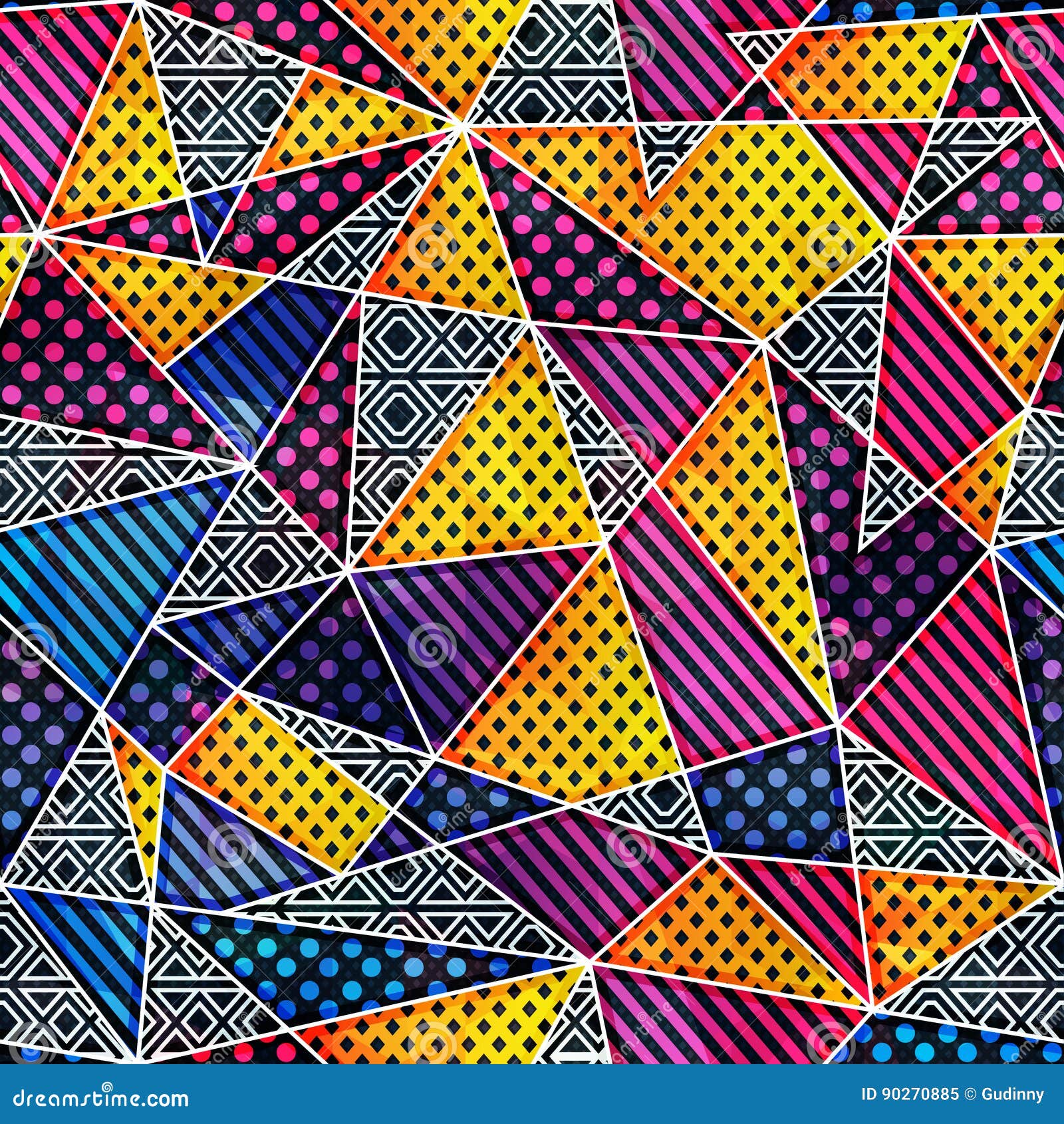 Rainbow Triangle Border Background Vector Illustration | CartoonDealer ...