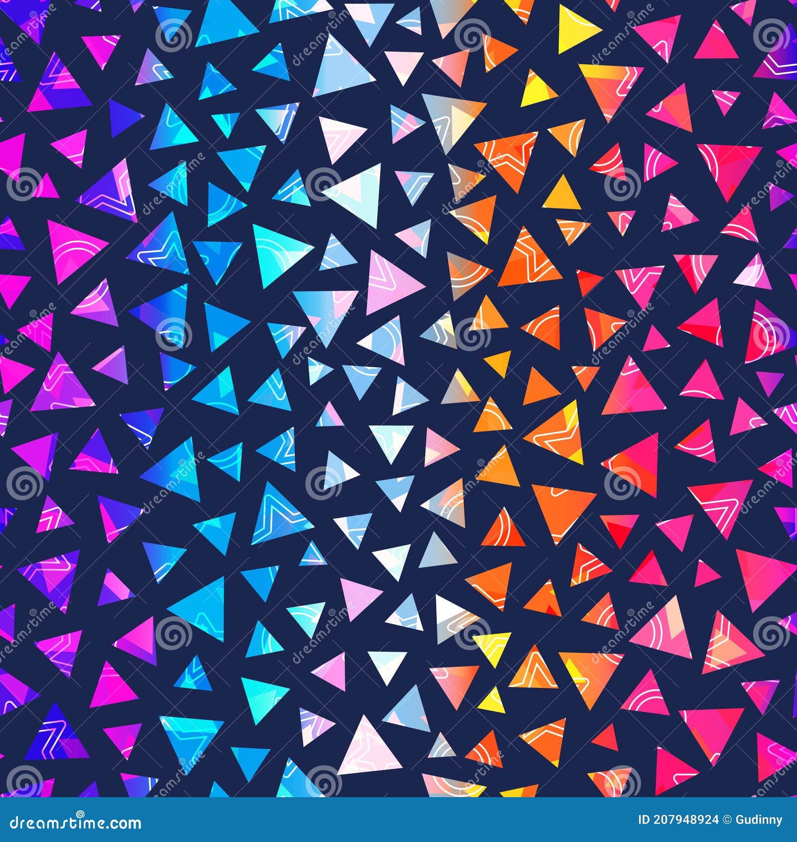 Rainbow Triangle Border Background Vector Illustration | CartoonDealer ...
