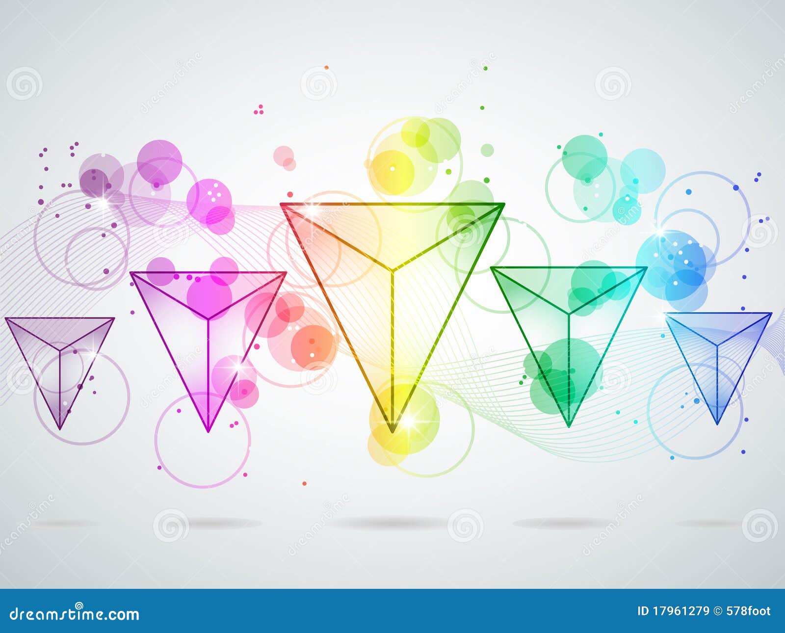 Rainbow triangles stock vector. Illustration of glowing - 17961279
