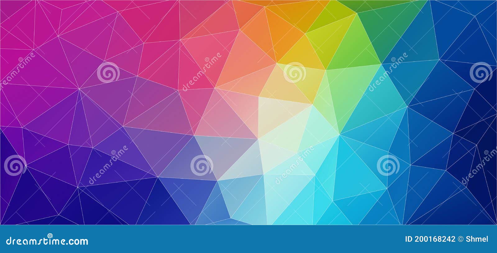 Rainbow Triangles Background. Horizontal Wallpaper. Stock Vector ...