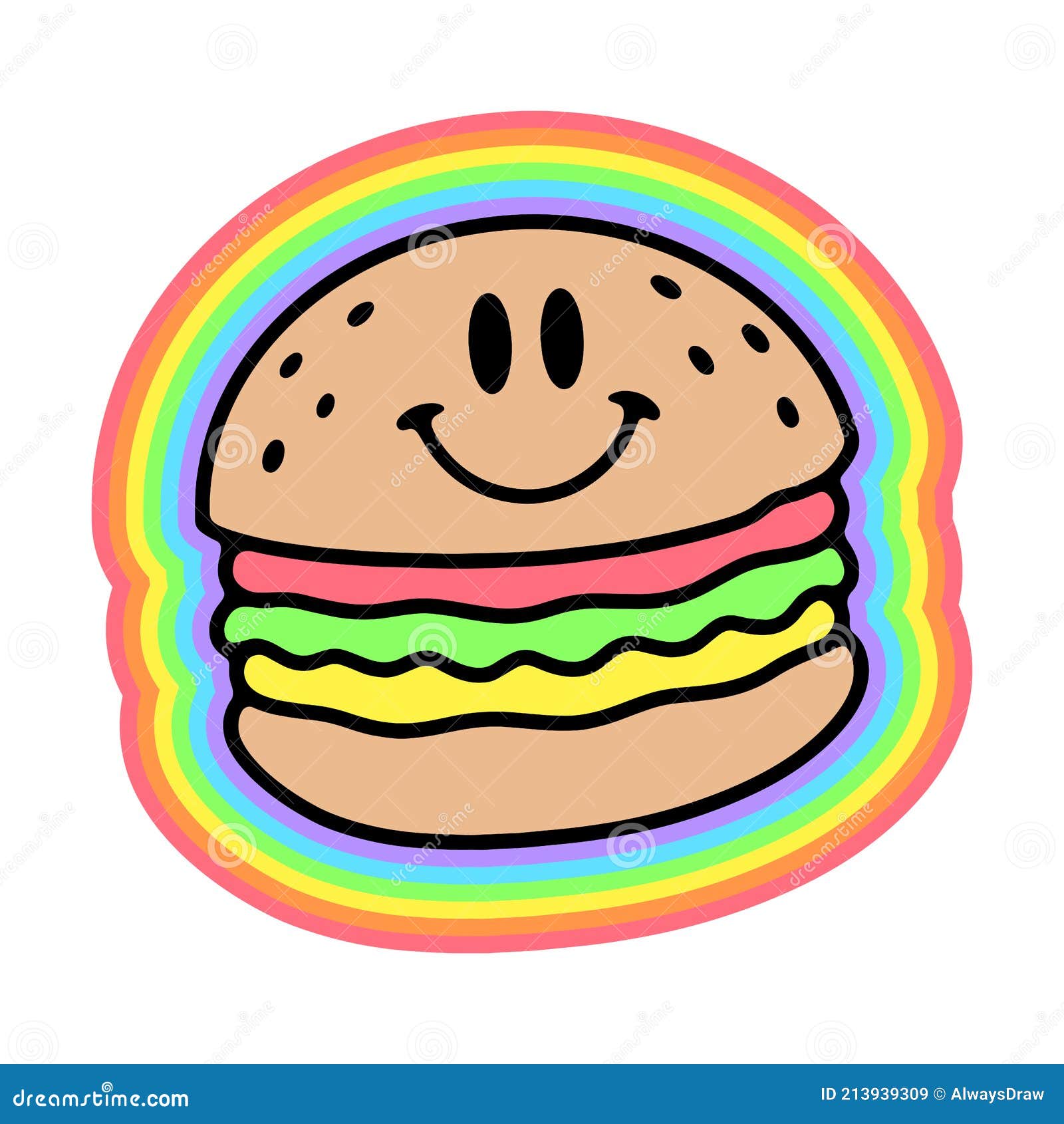 Happy Burger Cartoon Stock Illustration | CartoonDealer.com #43762531