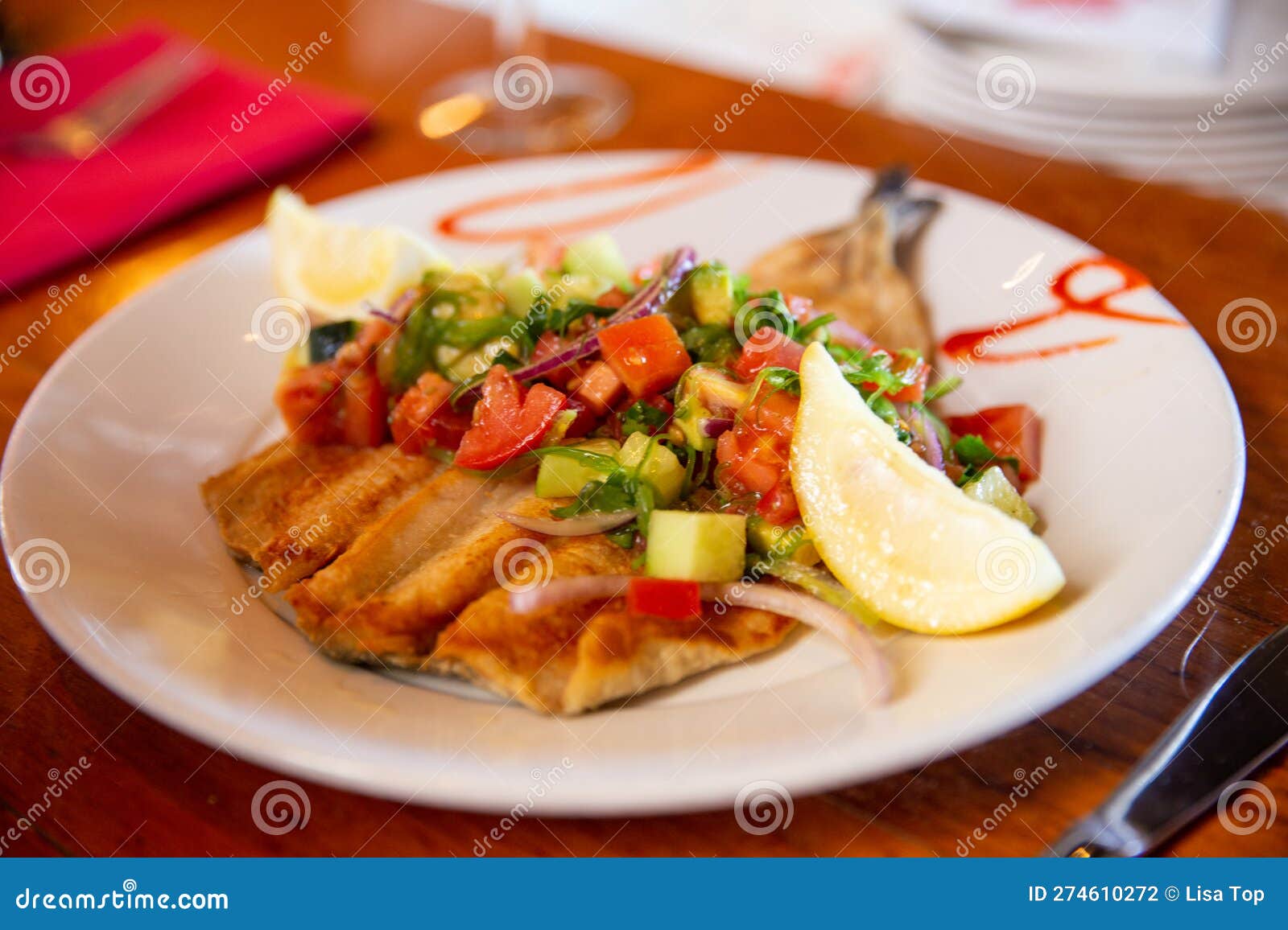 Broiled Rainbow Trout stock photo. Image of ingredients - 274610272