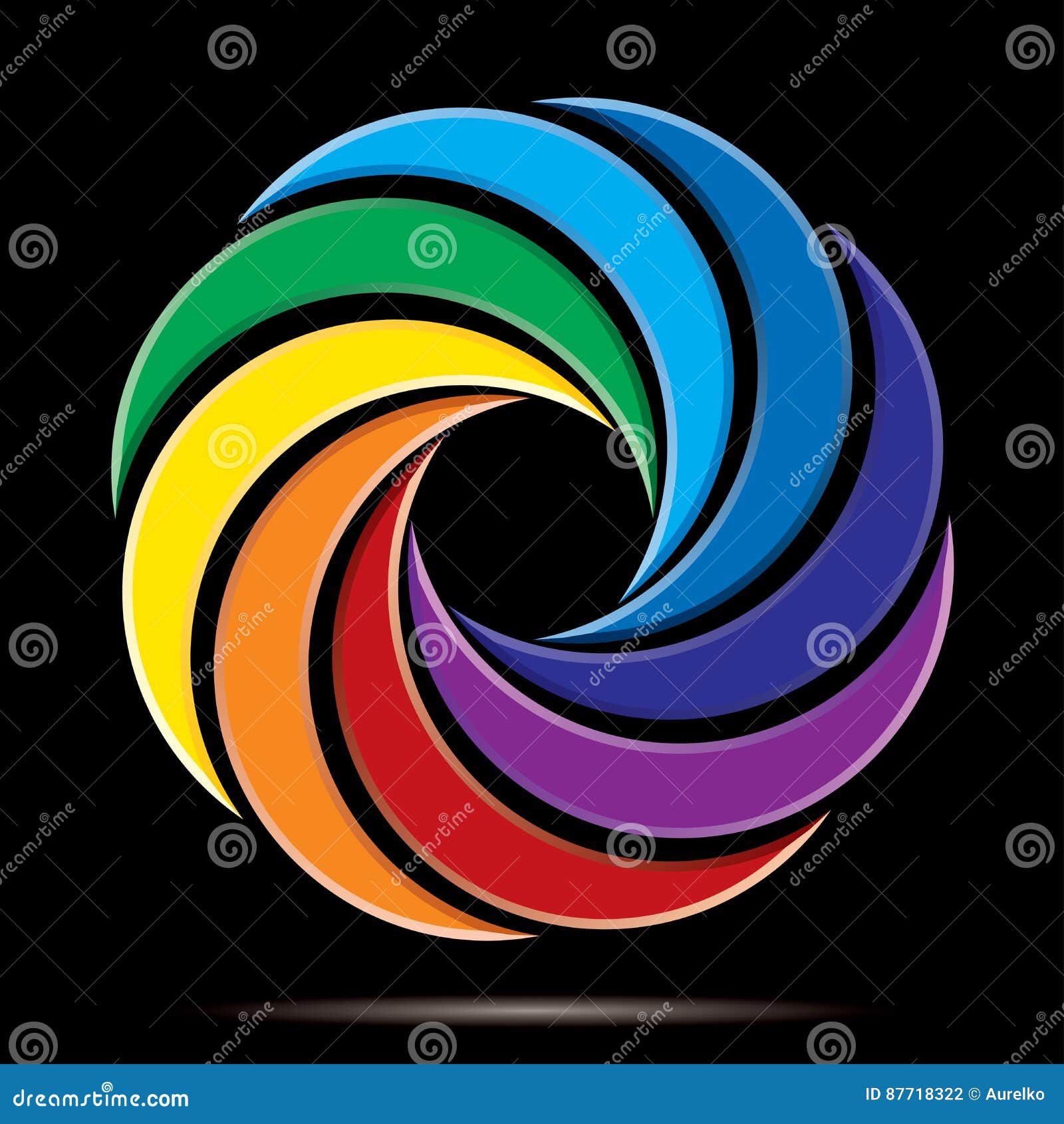 Rainbow twirl stock vector. Illustration of insignia - 87718322