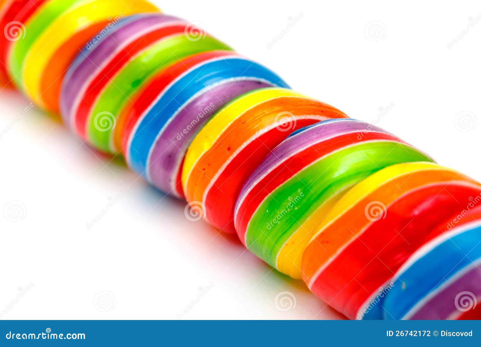 Rainbow Twirl Lollipop Candies Stock Photo - Image of twirl, blue: 26742172