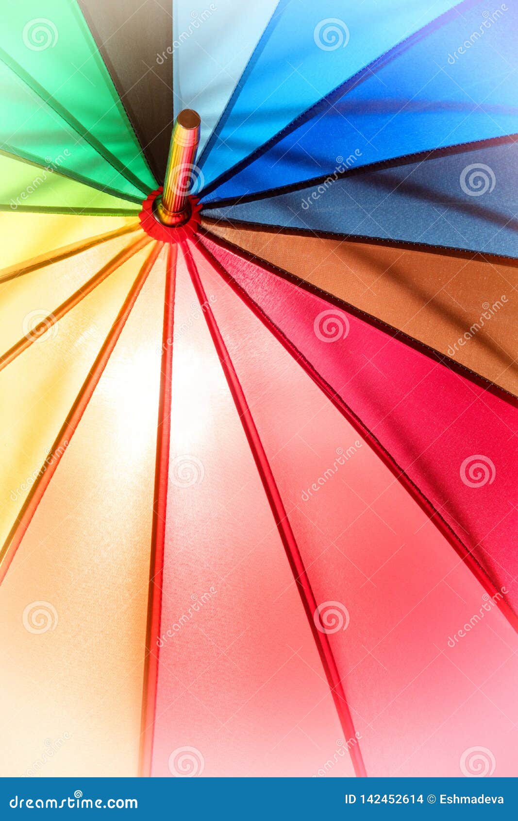 Rainbow Umbrella Texture and Background Stock Photo - Image of fabric ...