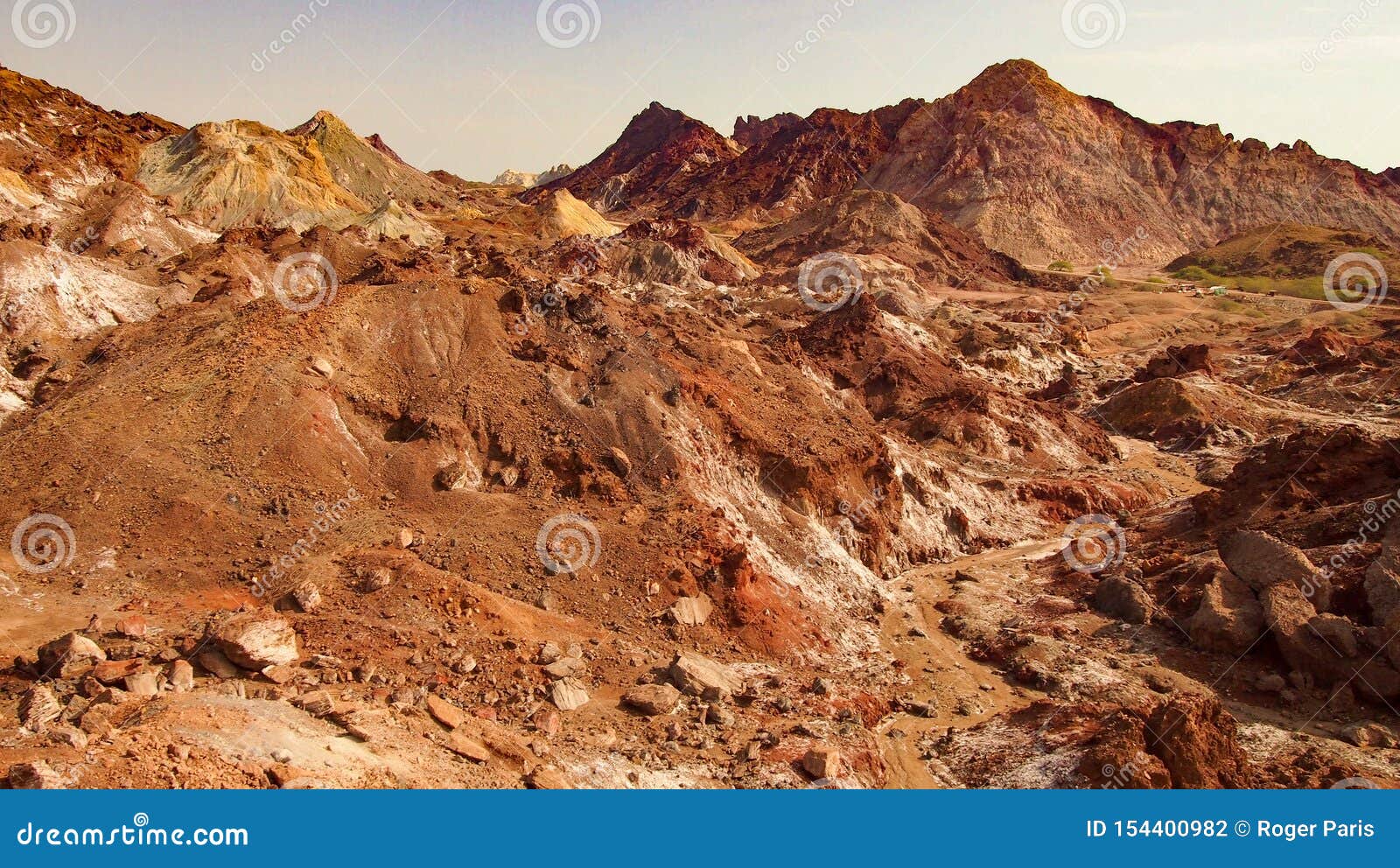 Rainbow Valley in Hormoz in Iran Stock Photo - Image of aerial, hammer ...