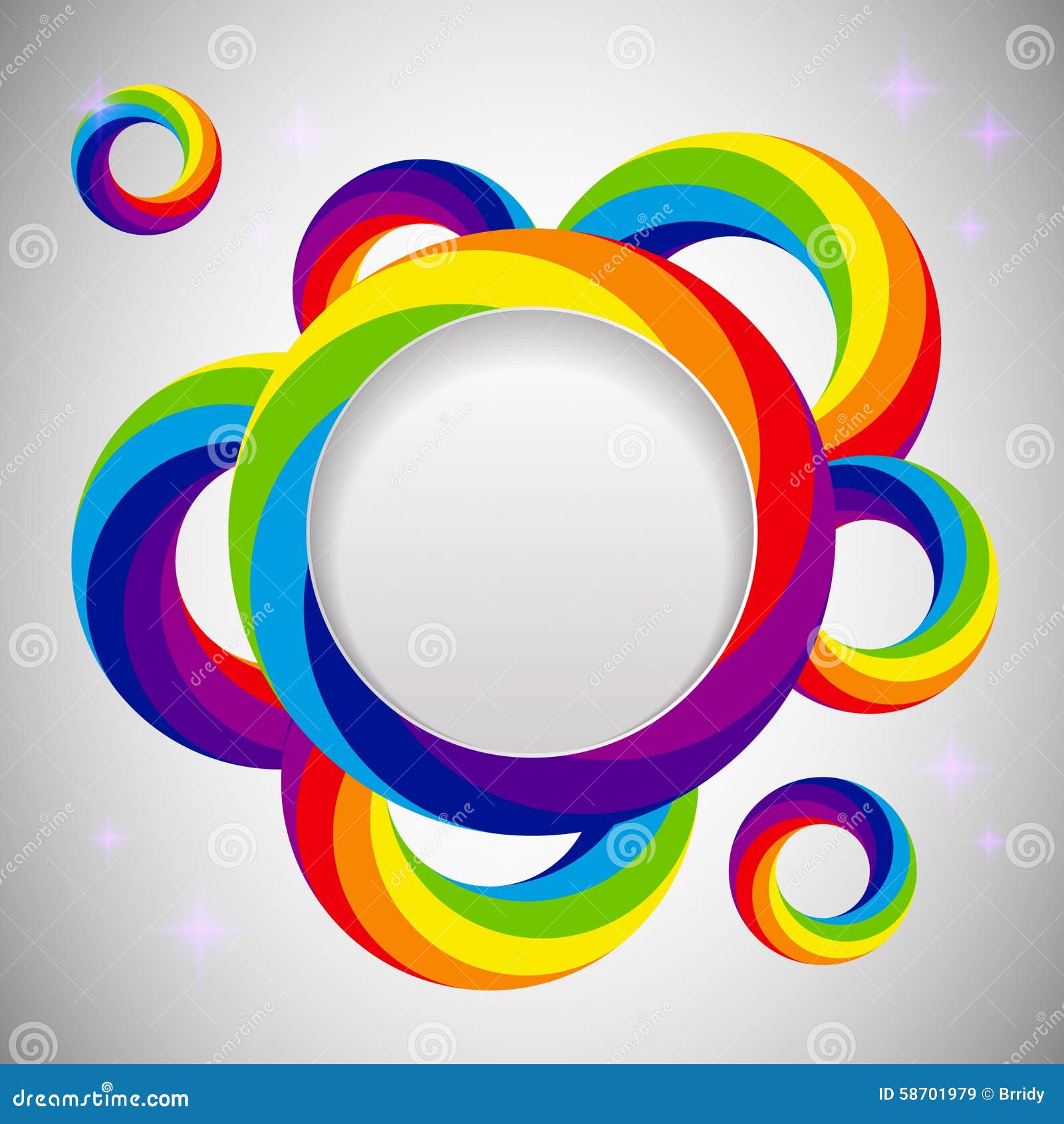 Rainbow Vector Design Template Stock Vector - Illustration of card ...