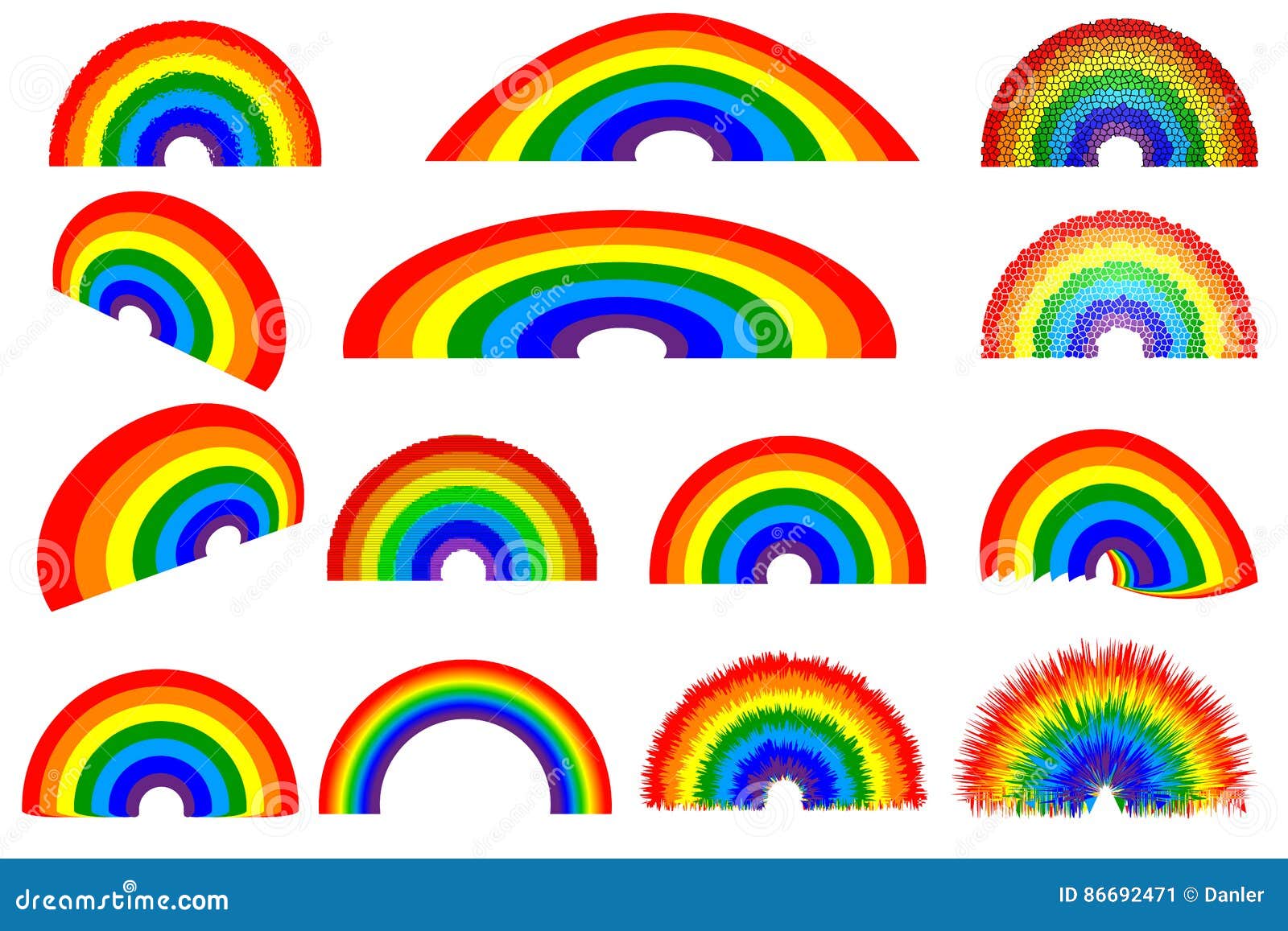Rainbow Vector Illustration Stock Vector - Illustration of collection ...