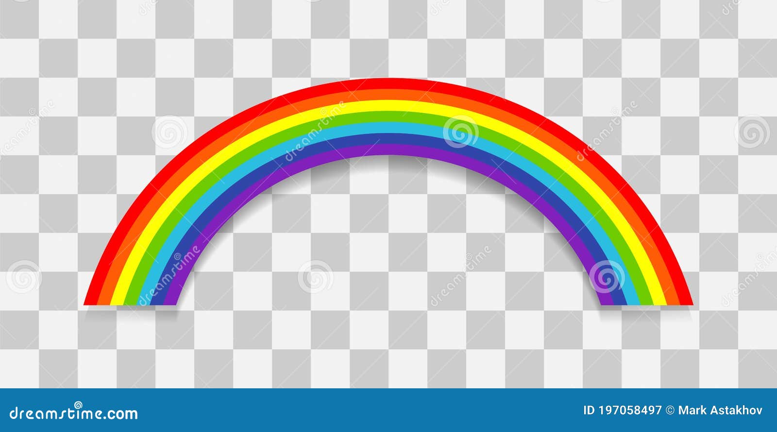 Vector Rainbow Straight Line, Shining Illustration On Dark Background ...