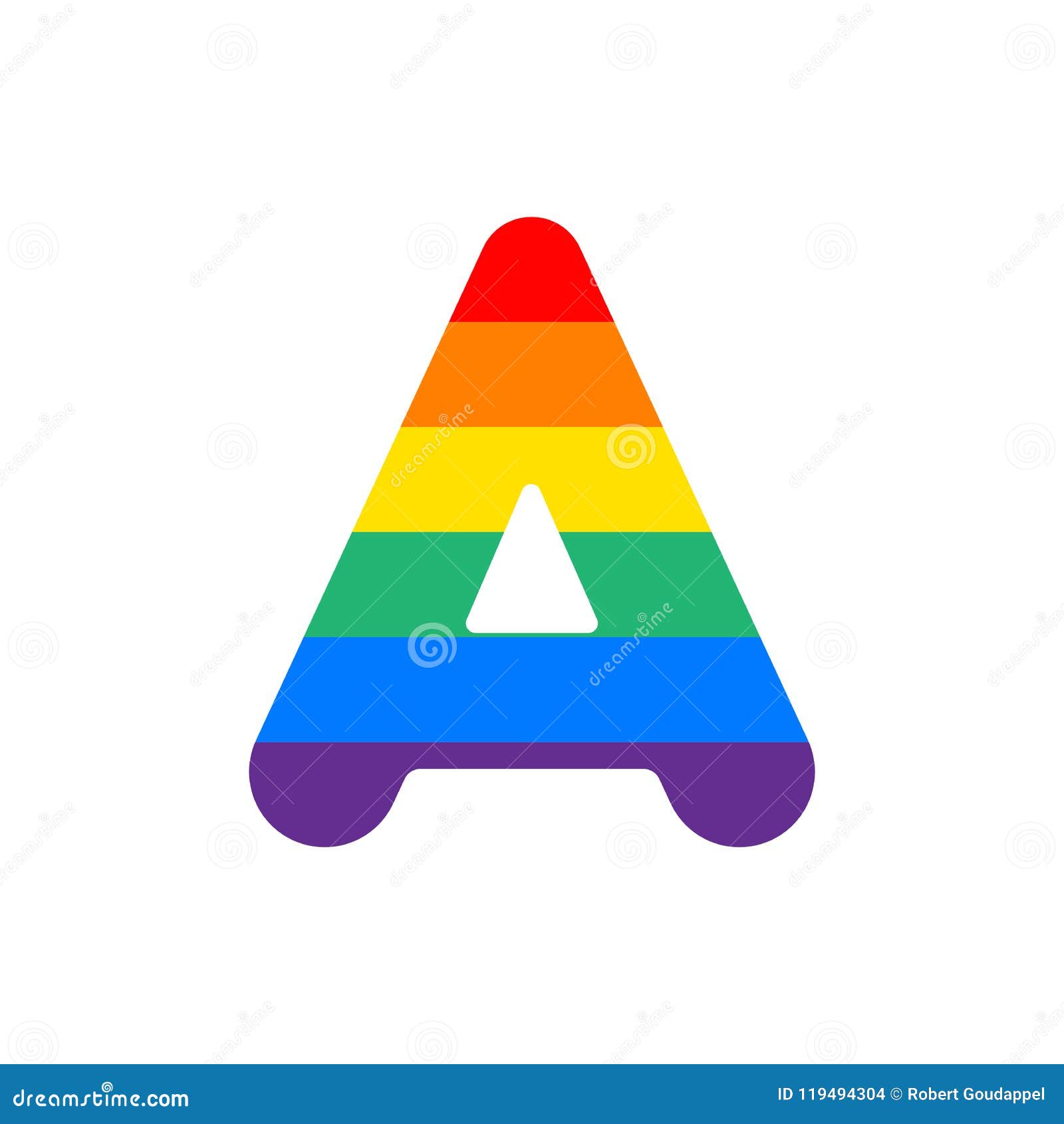 Vector Logo Letter a Rainbow Stock Vector - Illustration of letter ...