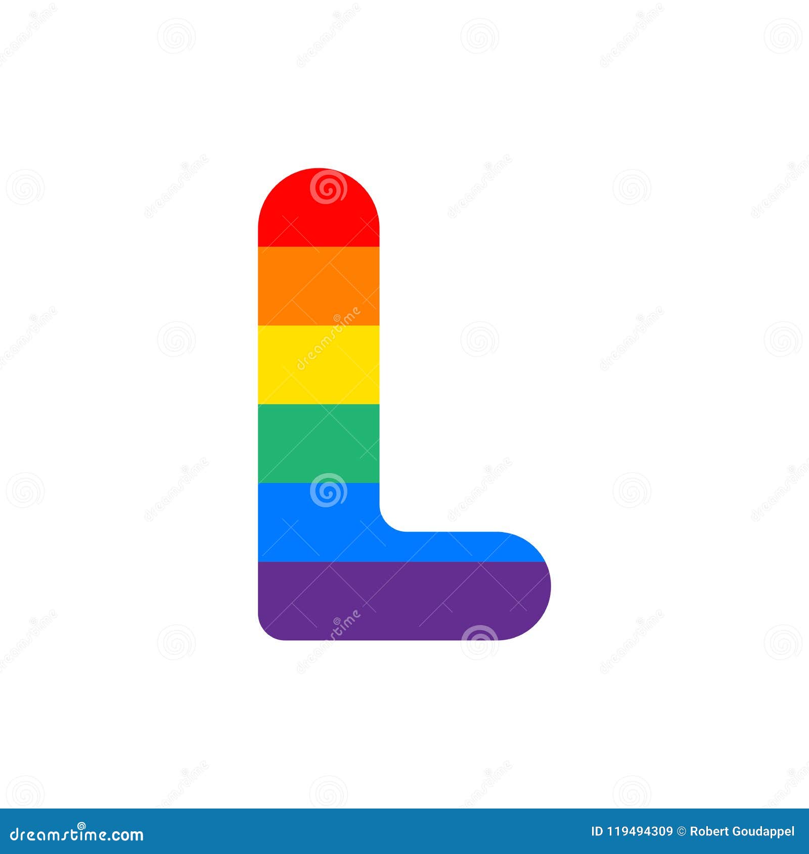 Vector Logo Letter L Rainbow Stock Vector - Illustration of element ...