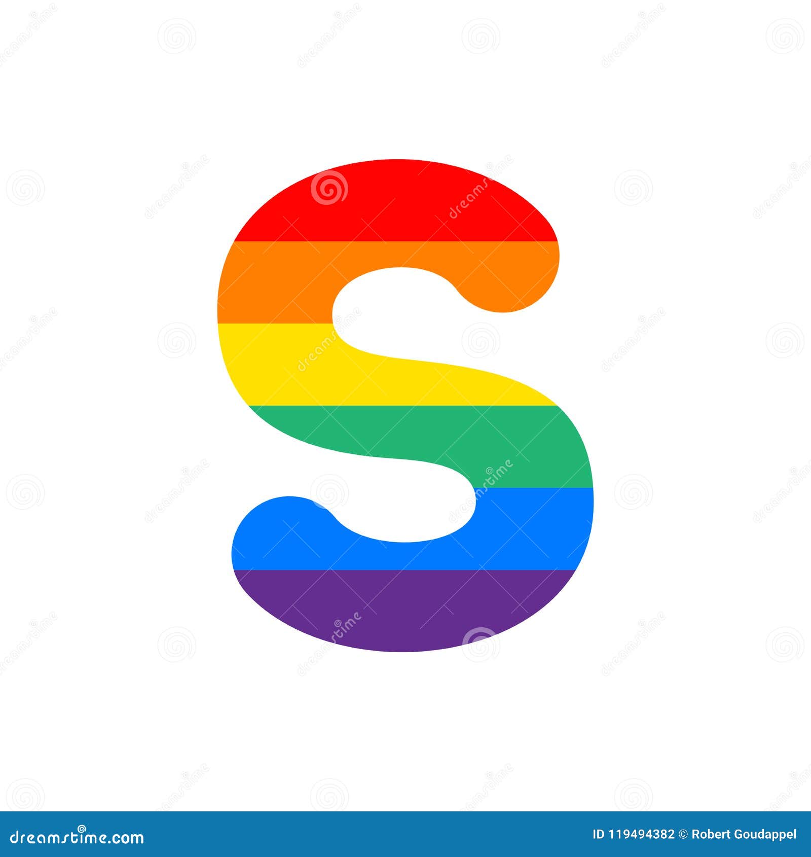 Vector Logo Letter S Rainbow Stock Vector - Illustration of alphabet ...