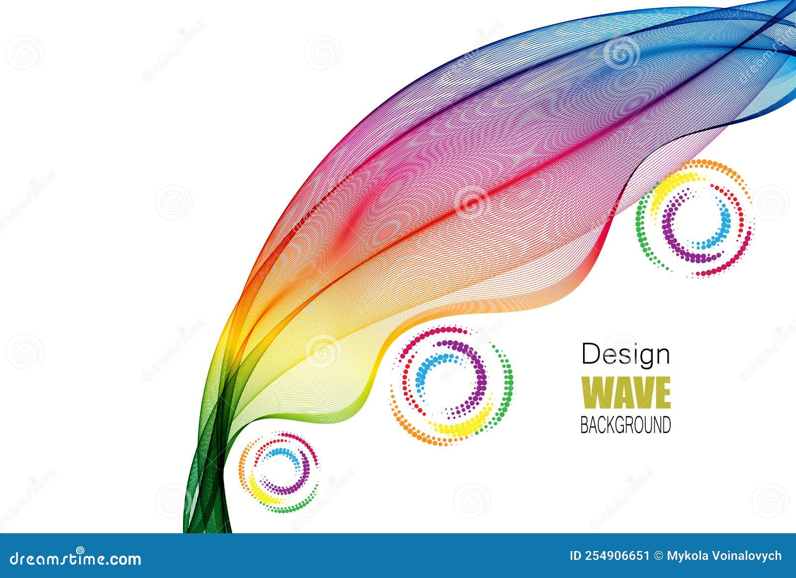 Rainbow Vector Transparent Wavy Wave on White Background, Design ...