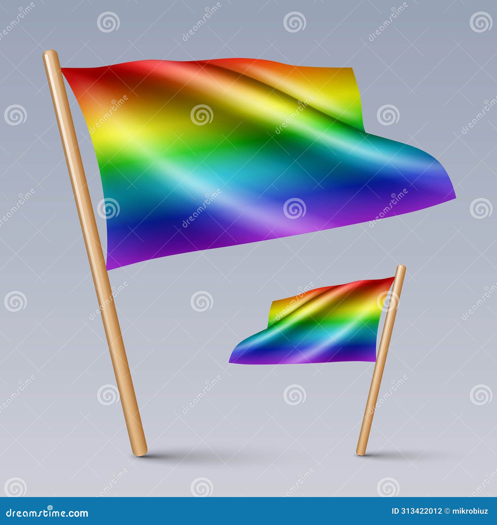 Rainbow Vertical Gradient Vector Flags Stock Vector - Illustration of ...