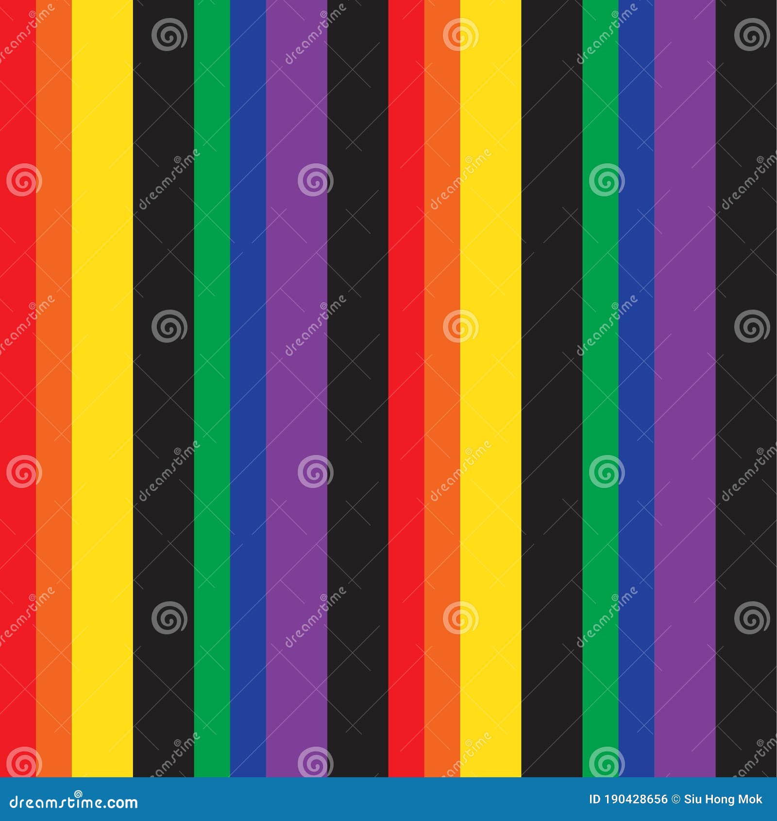 Rainbow Stripe Seamless Pattern Background in Vertical Style Stock ...