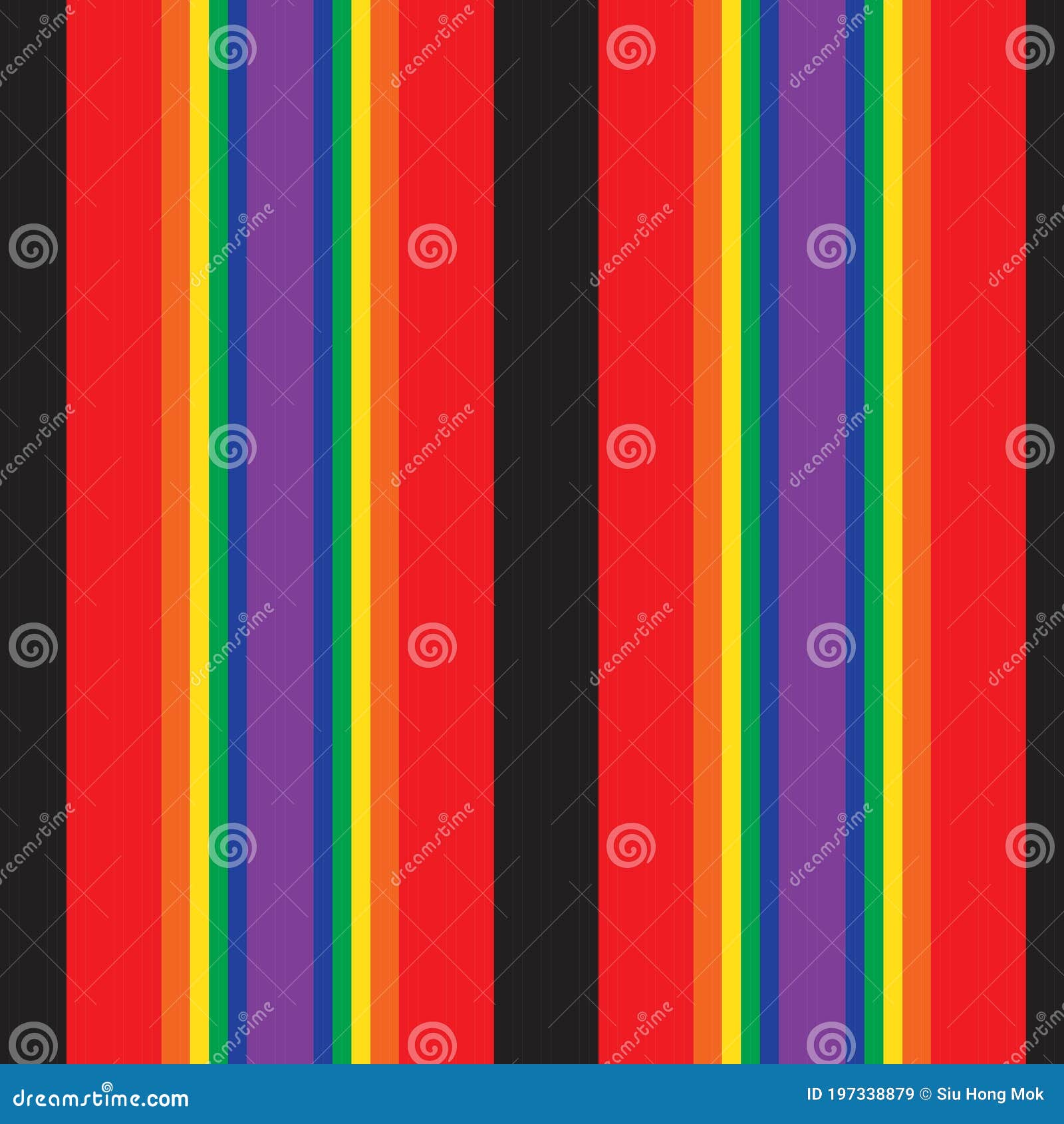 Rainbow Stripe Seamless Pattern Background in Vertical Style Stock ...