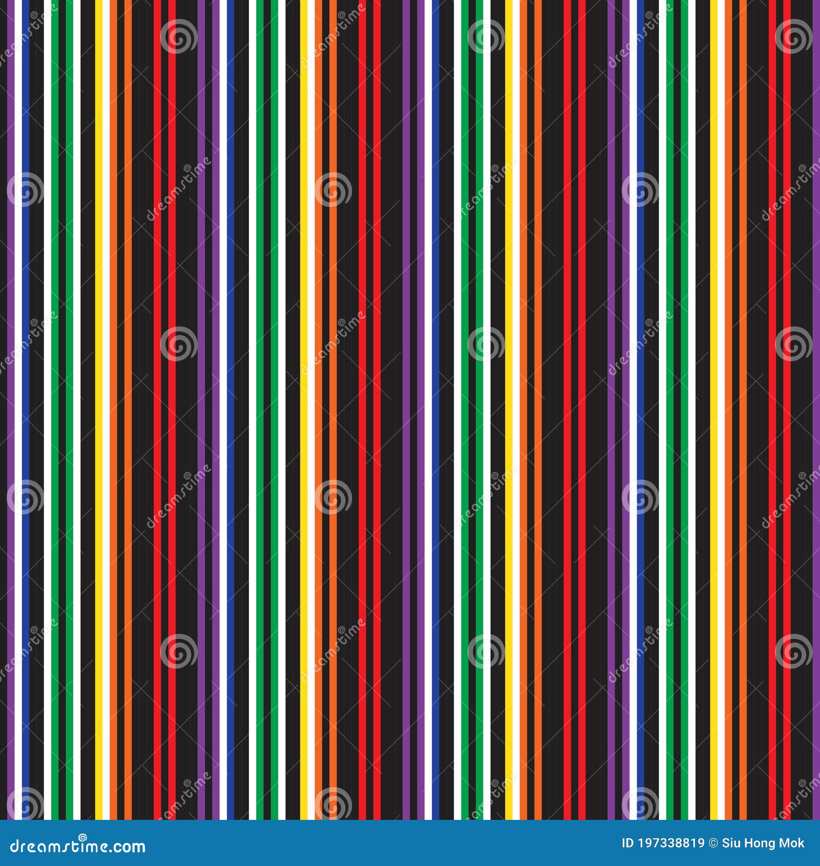 Rainbow Stripe Seamless Pattern Background in Vertical Style Stock ...