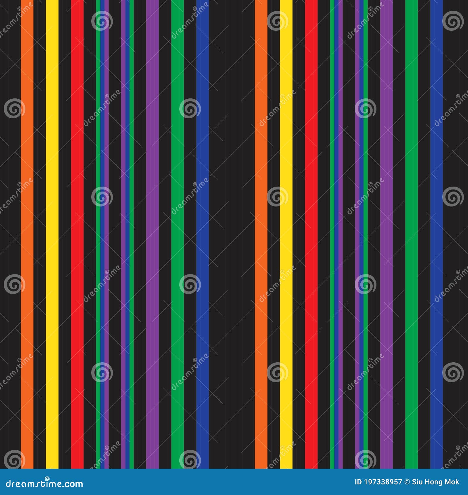 Rainbow Stripe Seamless Pattern Background in Vertical Style Stock ...