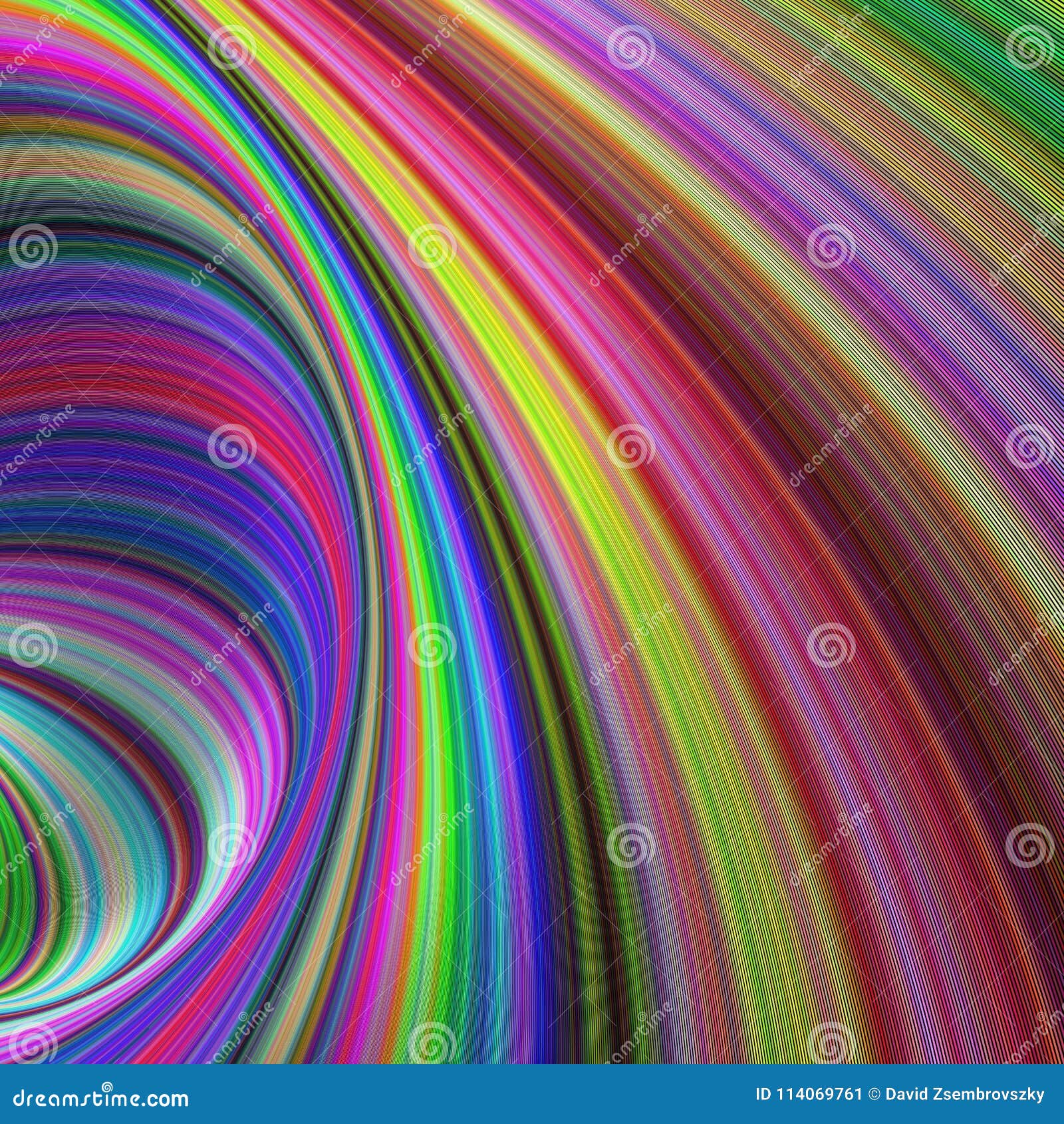 Rainbow Vortex - Colorful Fractal Background Stock Vector ...
