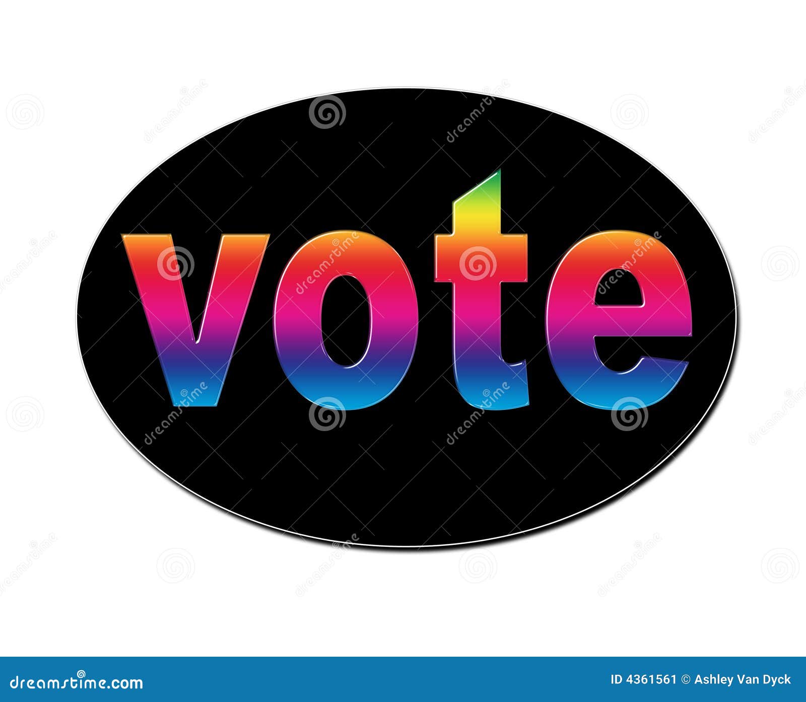 Rainbow Vote stock illustration. Illustration of choose - 4361561