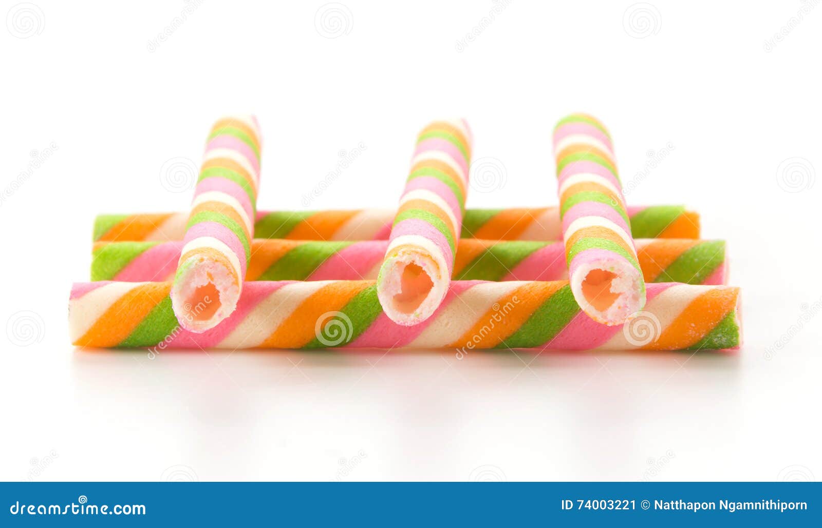 Rainbow wafer stick stock image. Image of cocoa, stack - 74003221