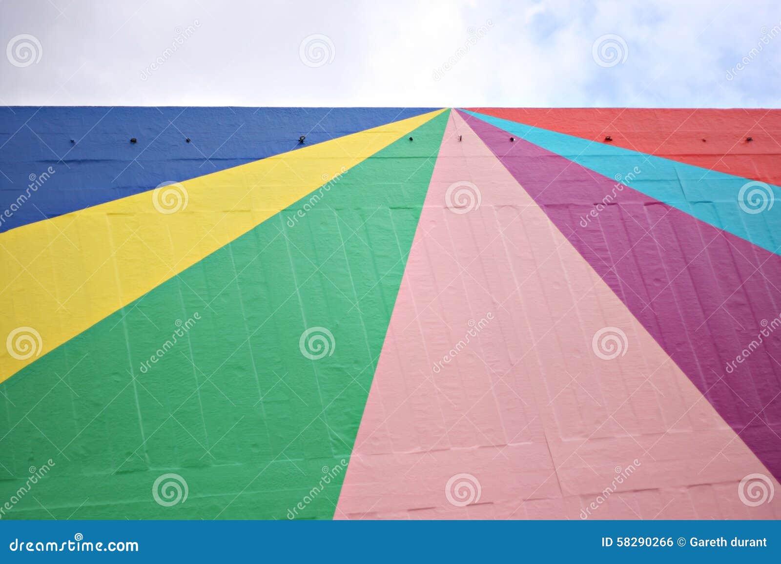 Rainbow wall stock photo. Image of architecture, color - 58290266