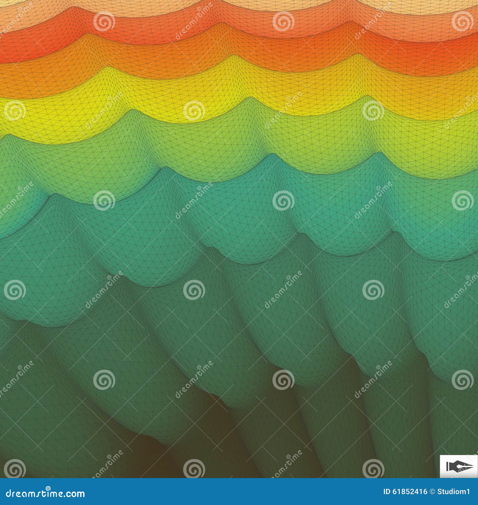 Rainbow Wallpaper. Abstract Wavy Grid Background. Mosaic Stock Vector ...