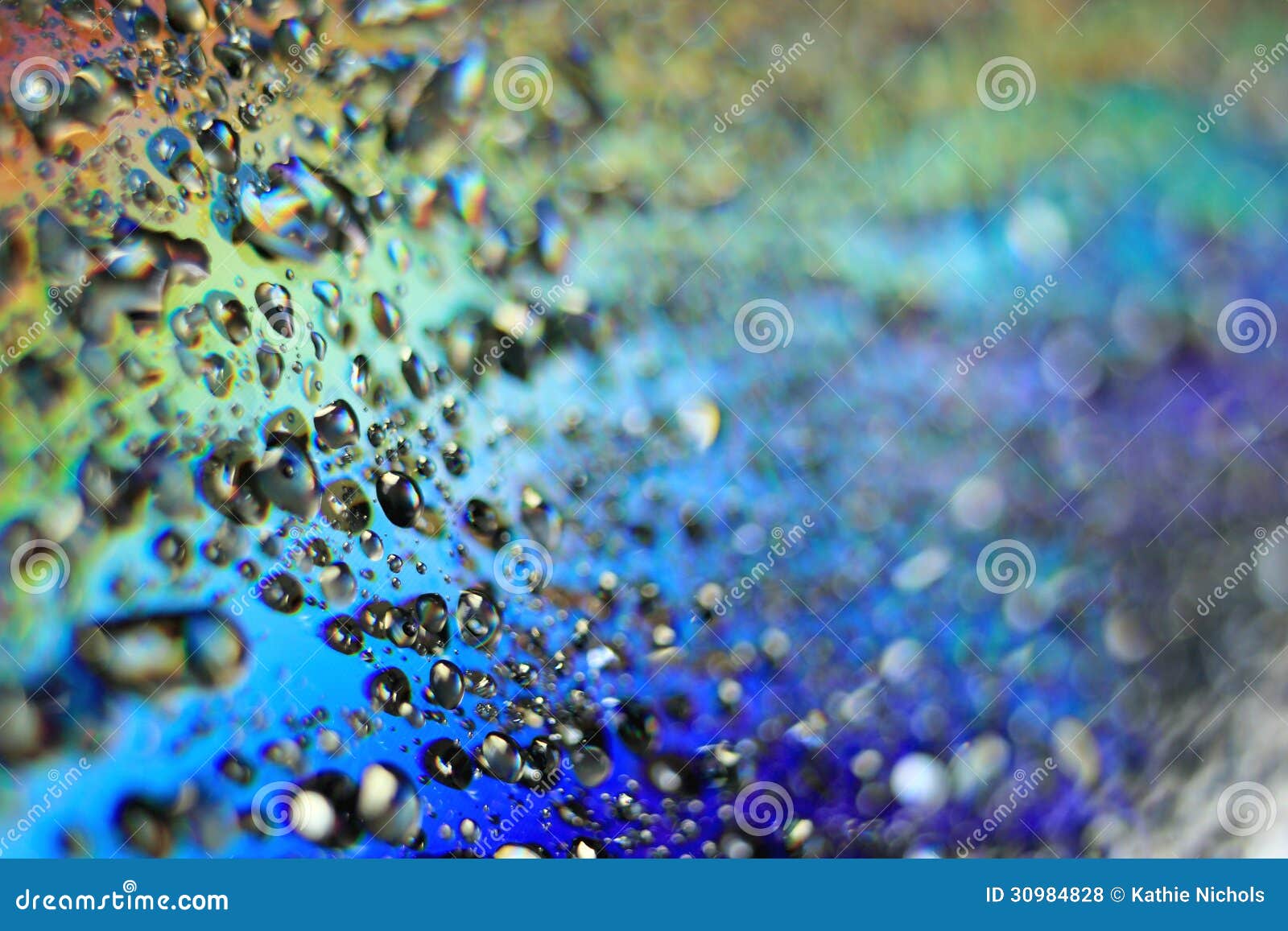 Rainbow Water Droplets stock photo. Image of closeup - 30984828