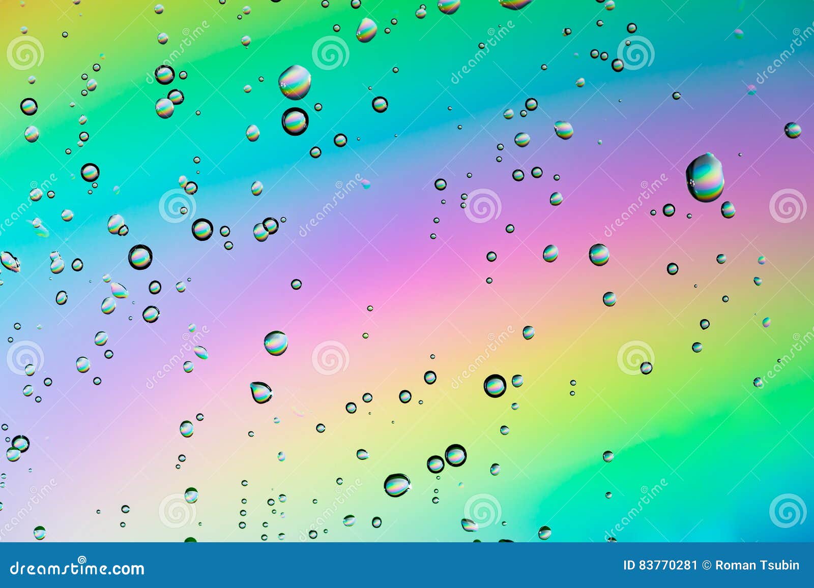 Rainbow water drops stock image. Image of turquoise, yellow - 83770281