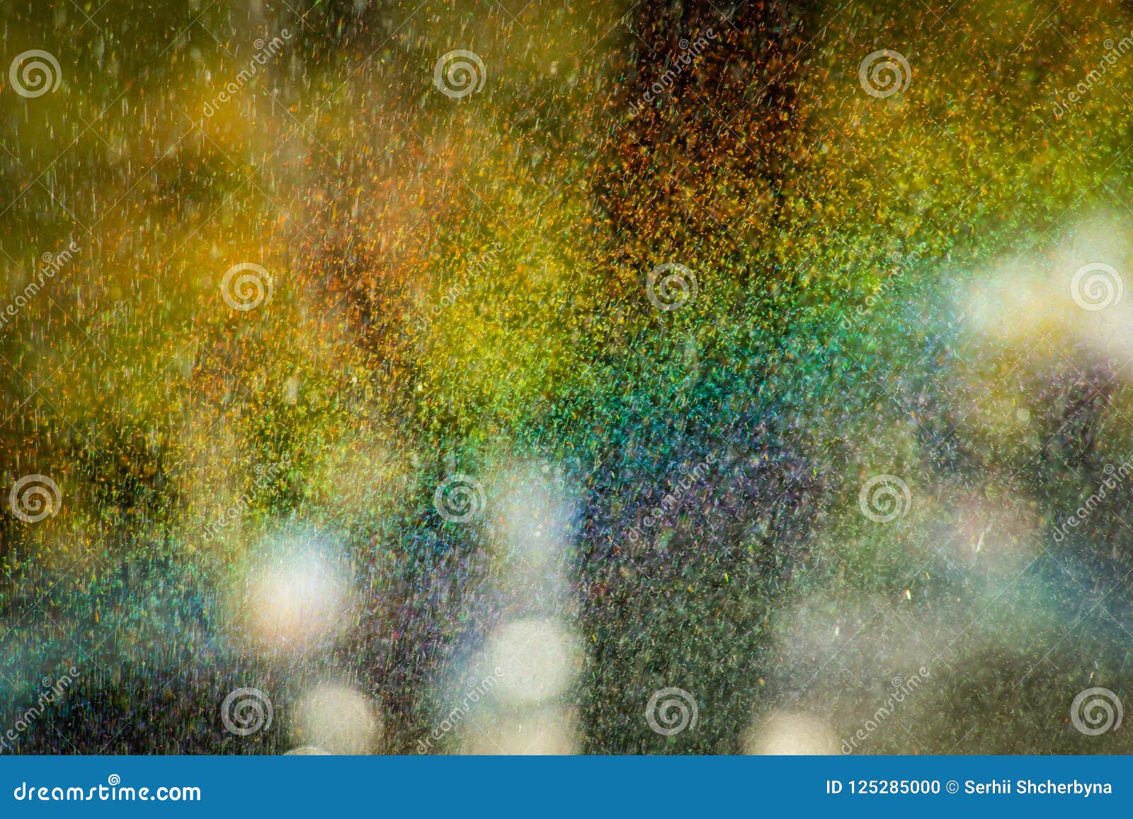 Rainbow Water Drops on Sun Background Abstract Stock Photo - Image of ...