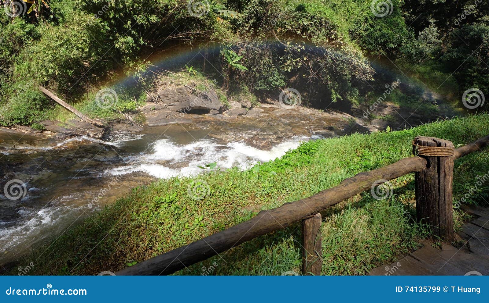 Rainbow stock image. Image of water, mist, thailand, waterstream - 74135799