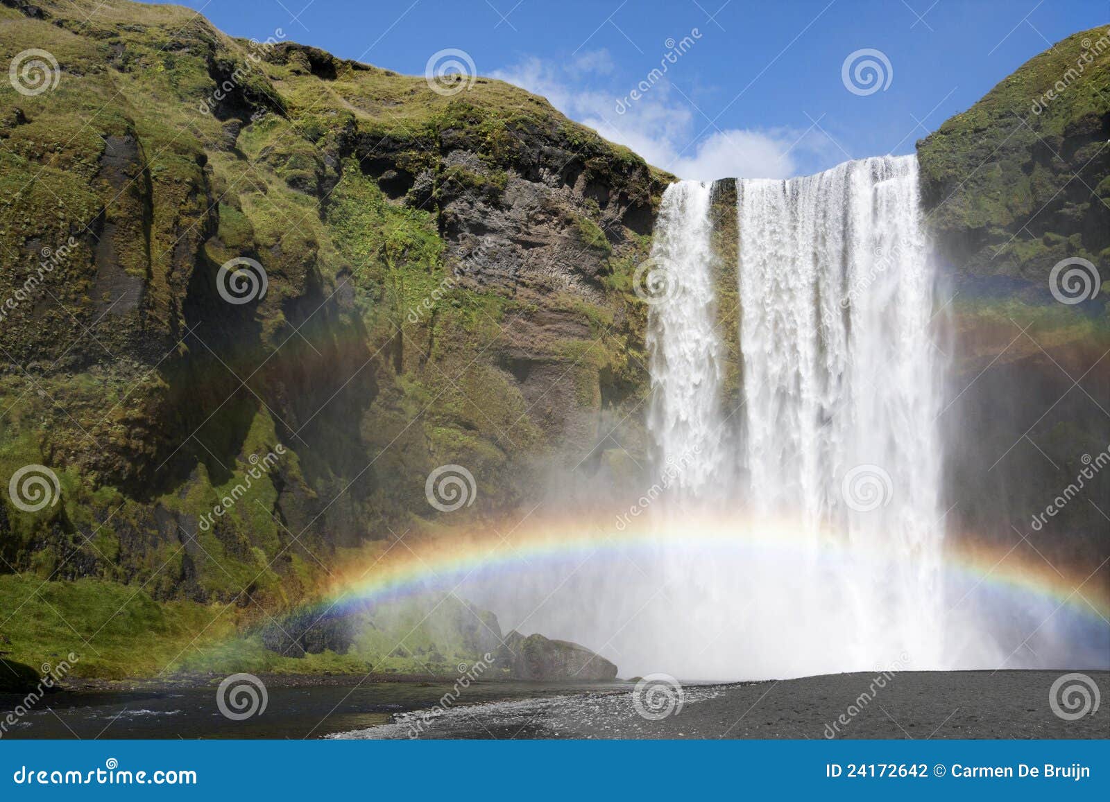 Rainbow at waterfall stock photo. Image of gigantic, bright - 24172642