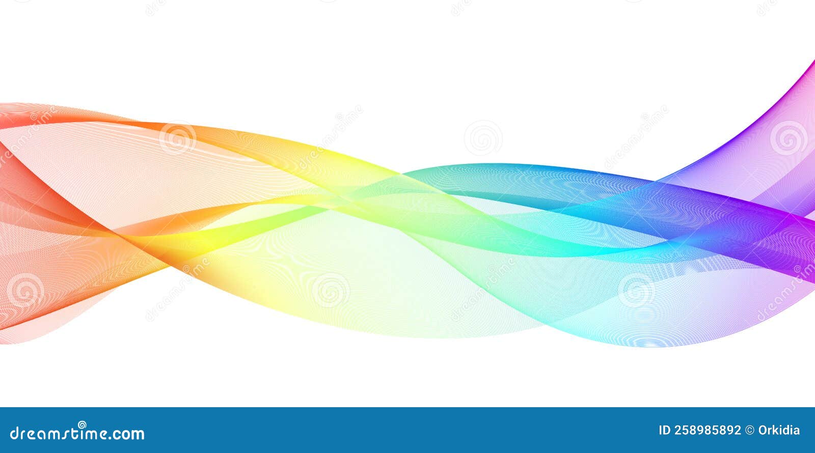 Rainbow Wave Abstract Background Design Element - Curves Banner Stock ...