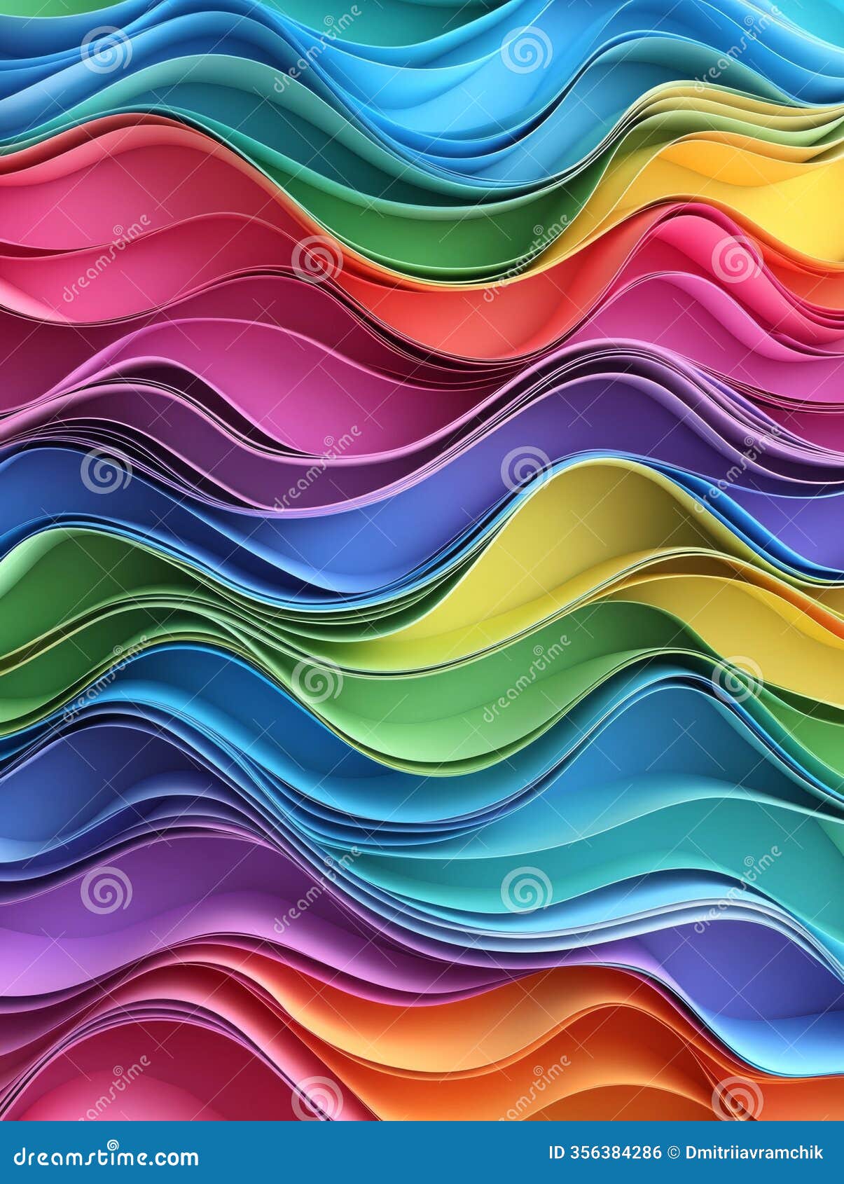 Rainbow Wave Abstract - a Vibrant, Flowing Abstract Artwork with Layers ...