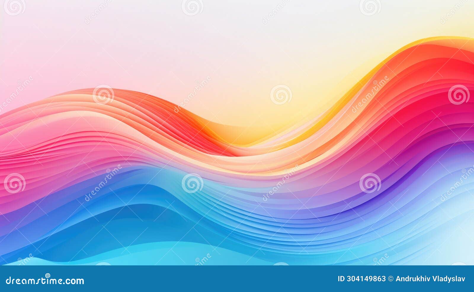 Rainbow Wave Background, Abstract Illustration Stock Illustration ...