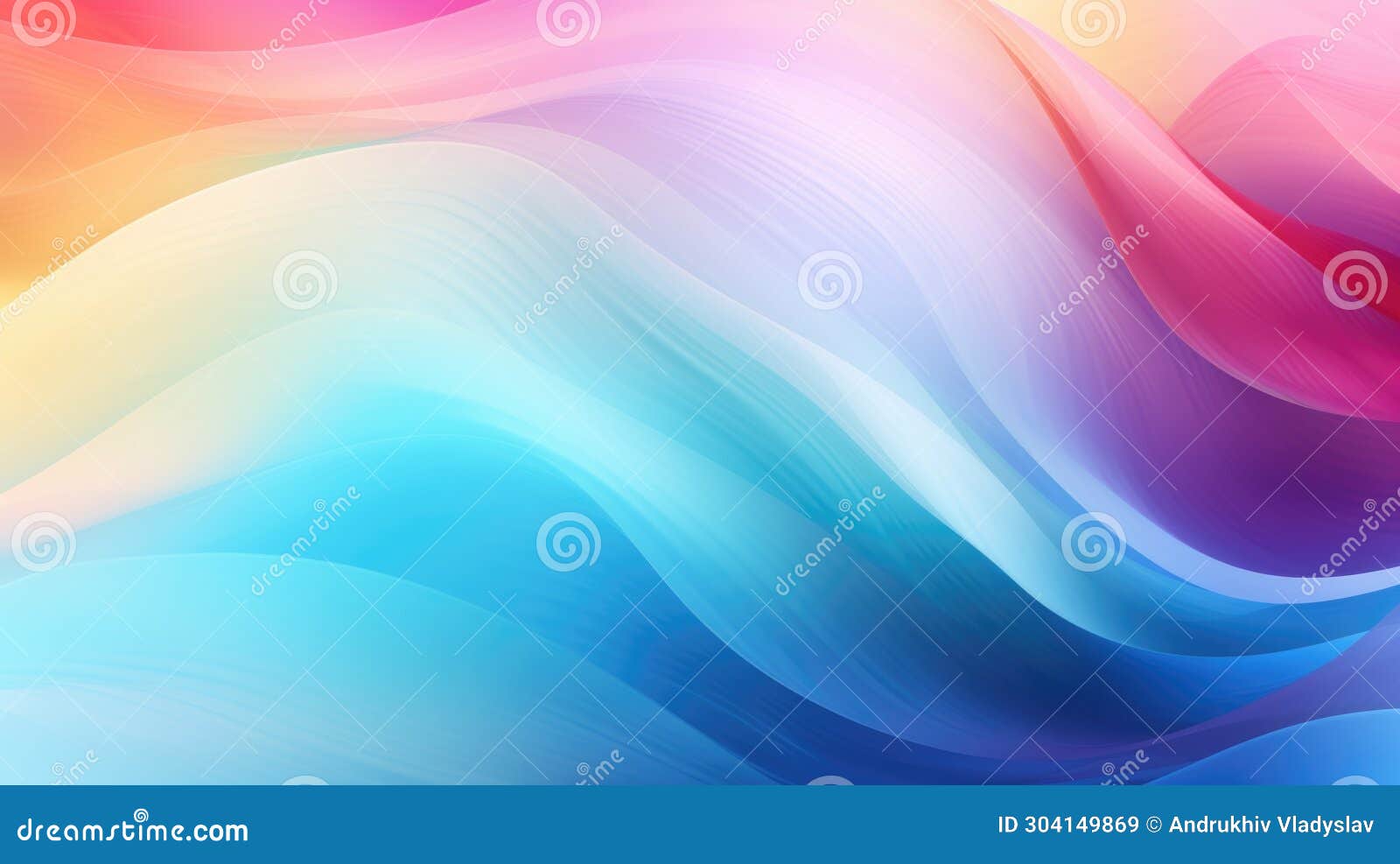 Rainbow Wave Background, Abstract Illustration Stock Illustration ...