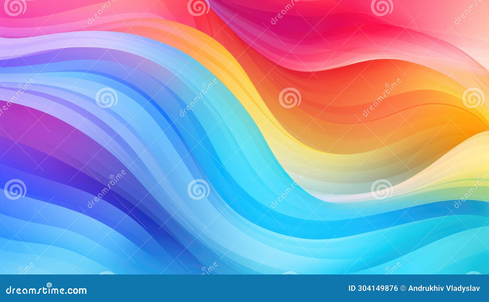 Rainbow Wave Background, Abstract Illustration Stock Illustration ...