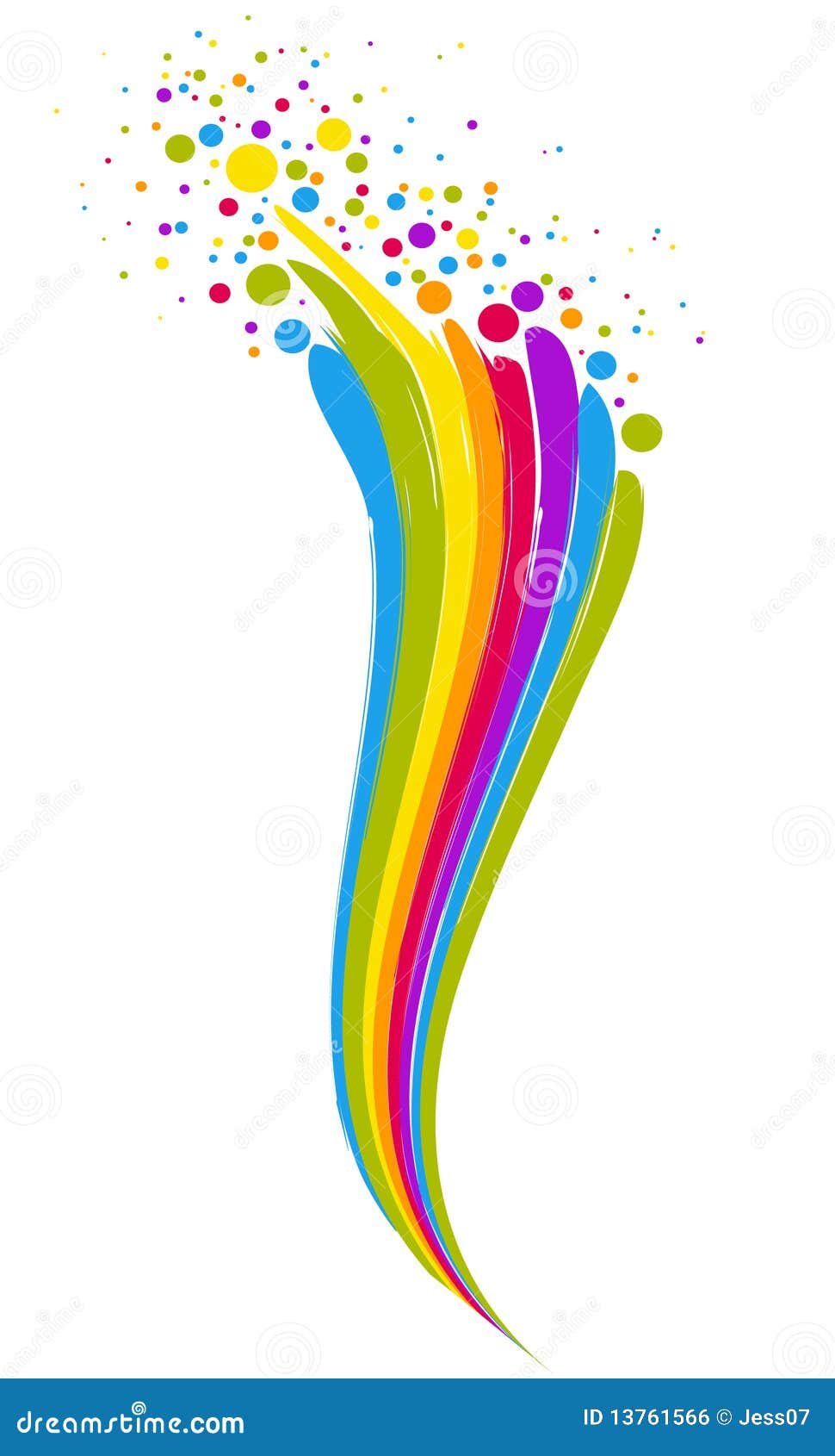 Rainbow Wave Line Art Wallpaper Background Cartoon Vector ...