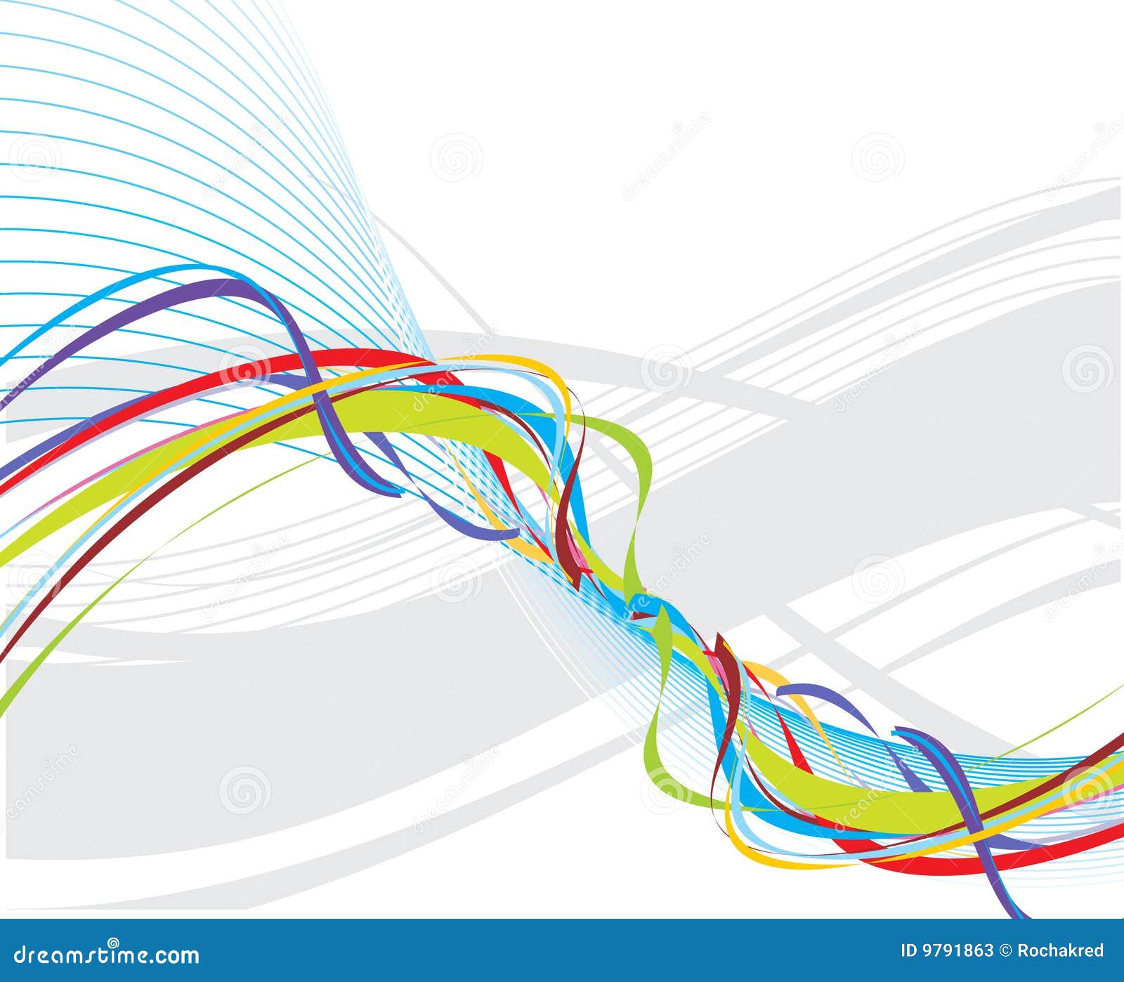 Rainbow wave line stock vector. Illustration of lights - 9791863