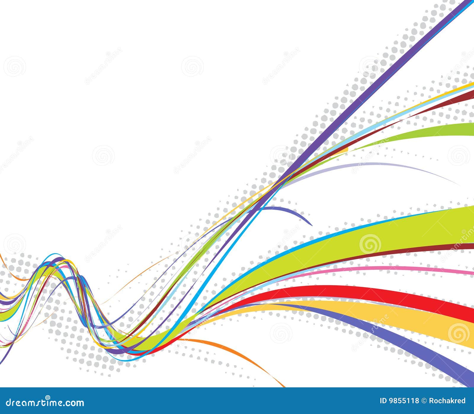 Rainbow Wave Line Background Stock Vector - Illustration of retro ...