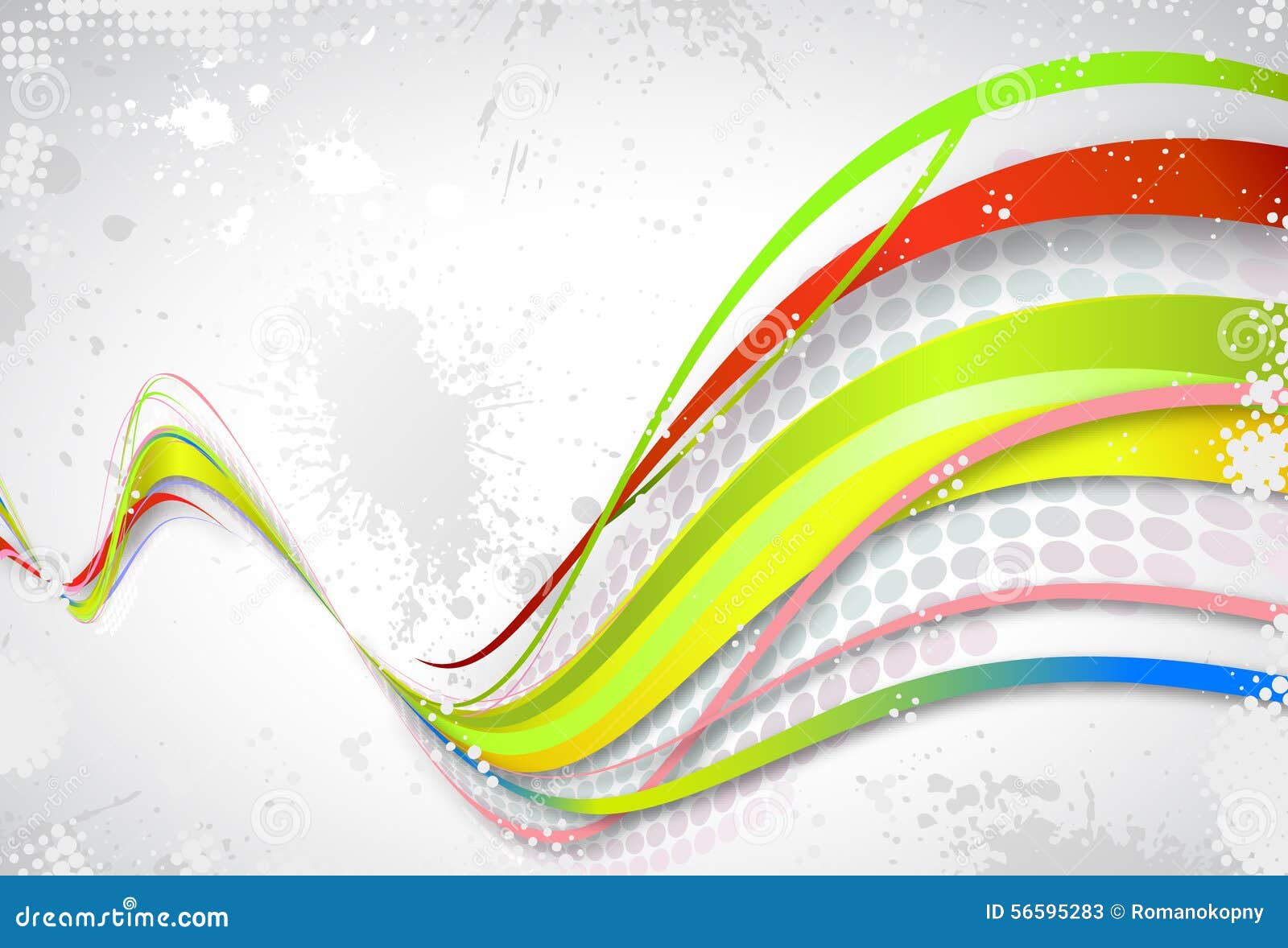 Rainbow wave stock illustration. Illustration of design - 56595283