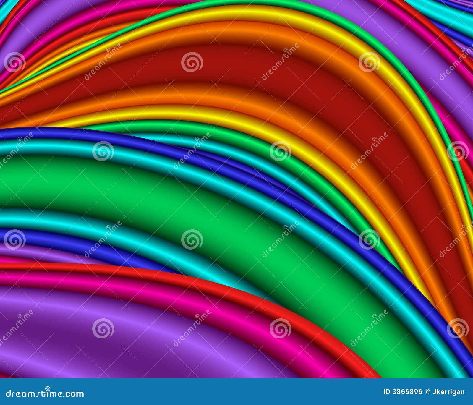 Rainbow Waves stock illustration. Illustration of digital - 3866896