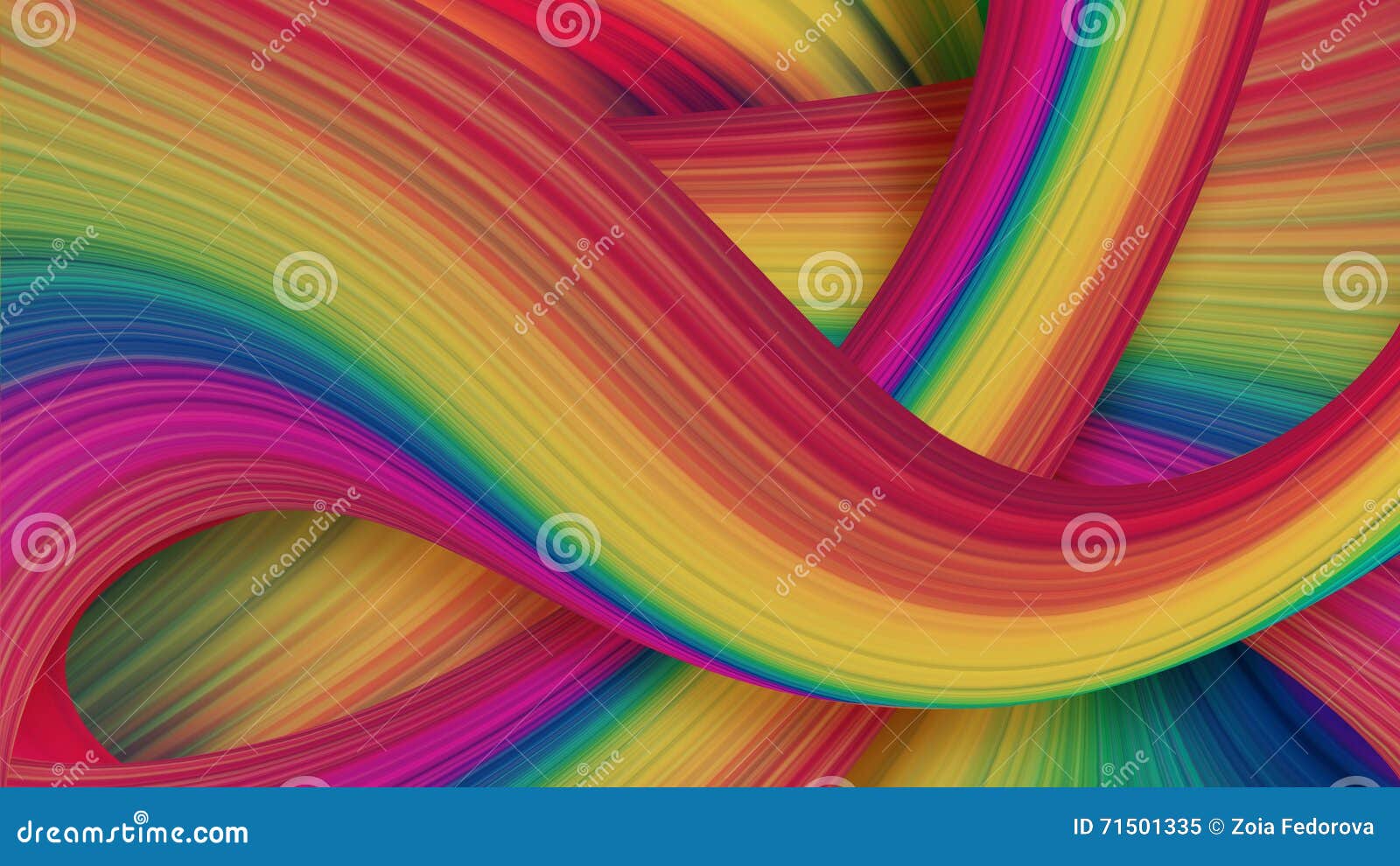 Rainbow waves background stock illustration. Illustration of design ...
